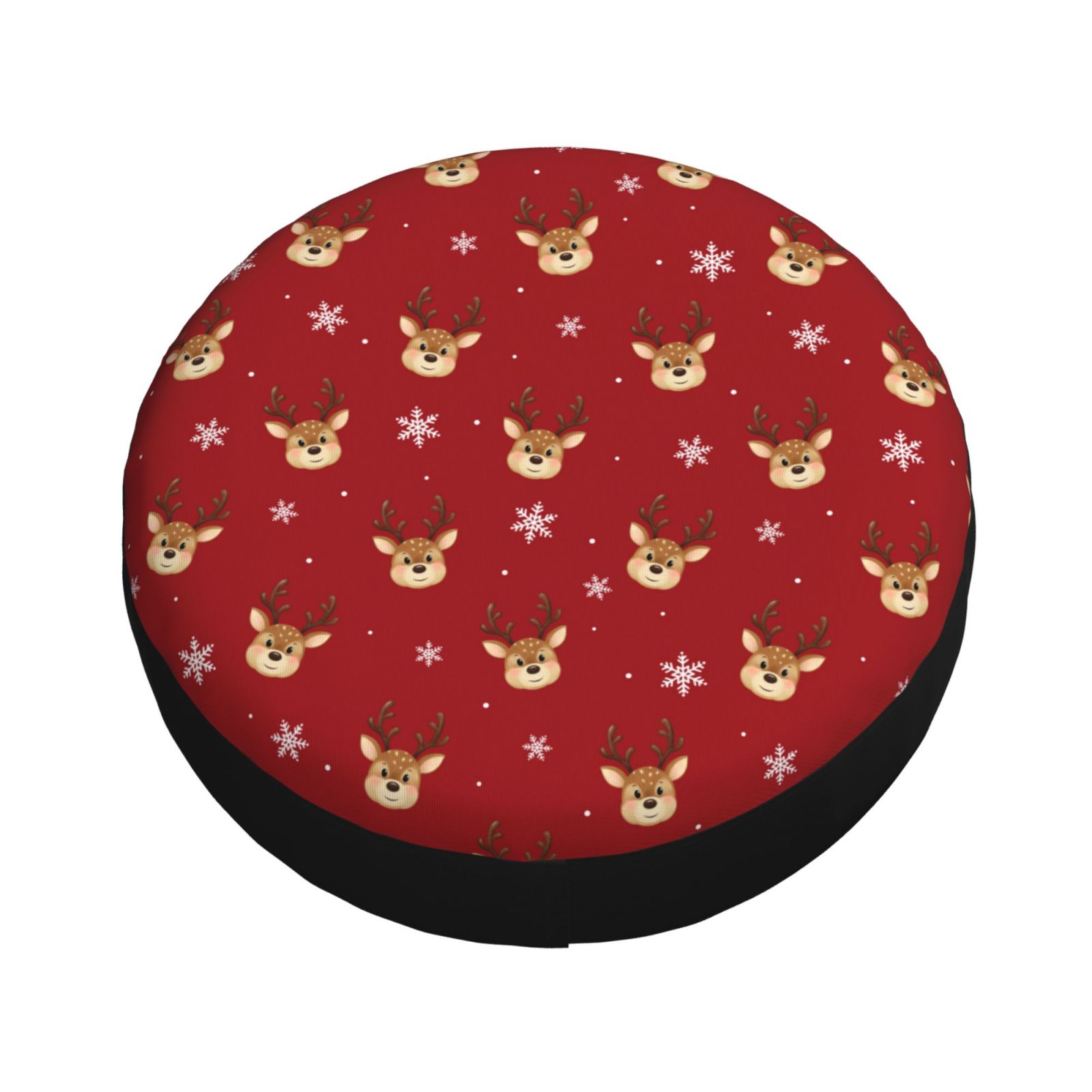 Fotbe Reindeer Faces Festive Red Spare Tire Cover Thickening Universal ...