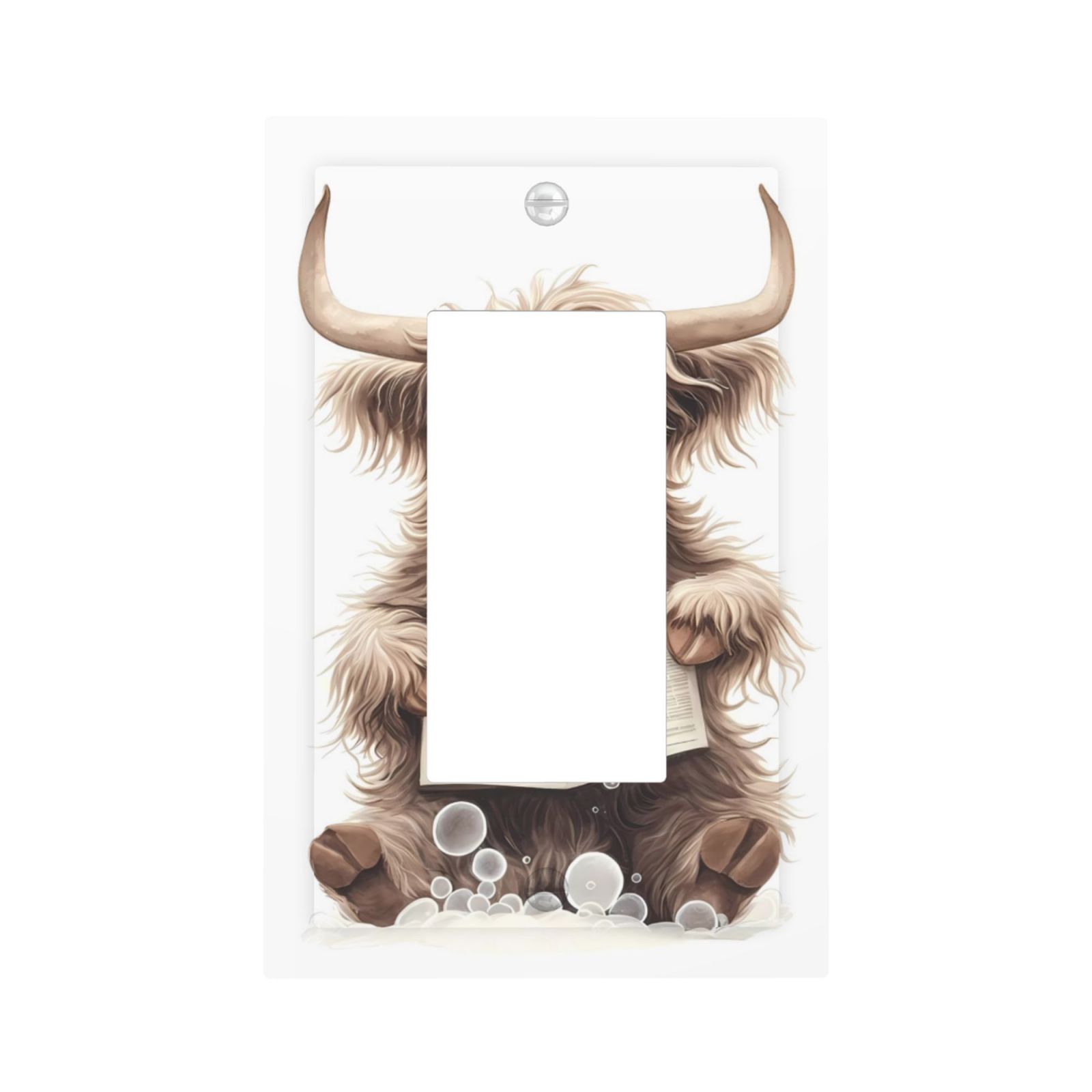 Fotbe Relaxed Cute Cow Reading Print Duplex Receptacle Wall Plate, 1 ...