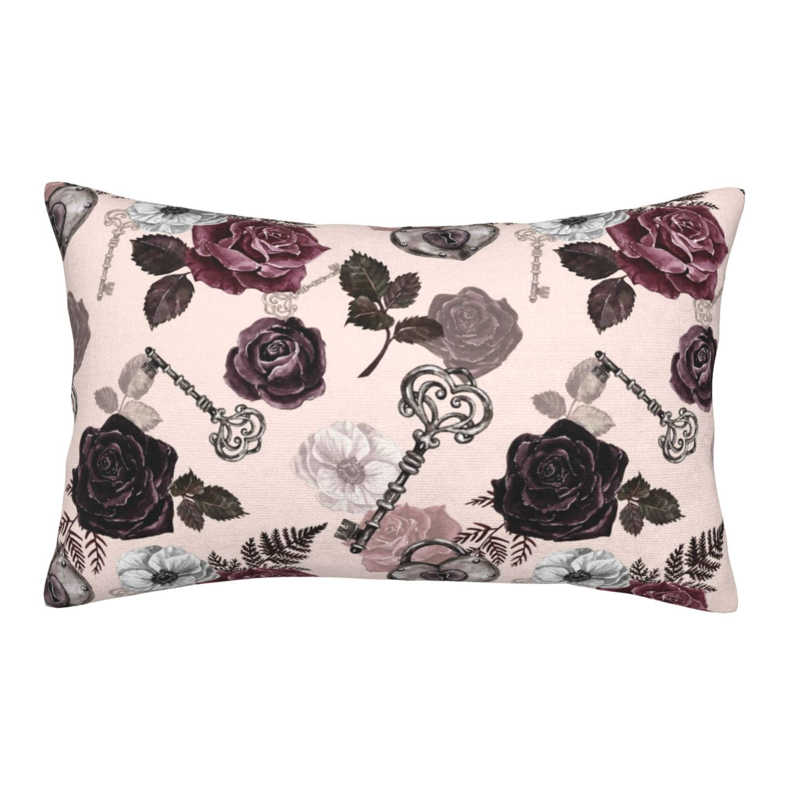 Fotbe Retro Red Black Roses Pillow Cases - Envelope Closure - Luxury ...