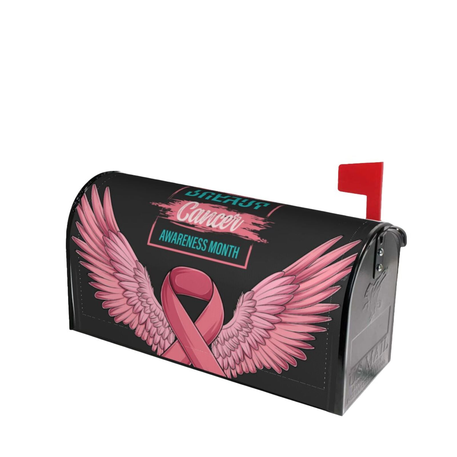 Fotbe Ribbon With Angel Wings Mailbox Covers Post Letter Box Cover ...