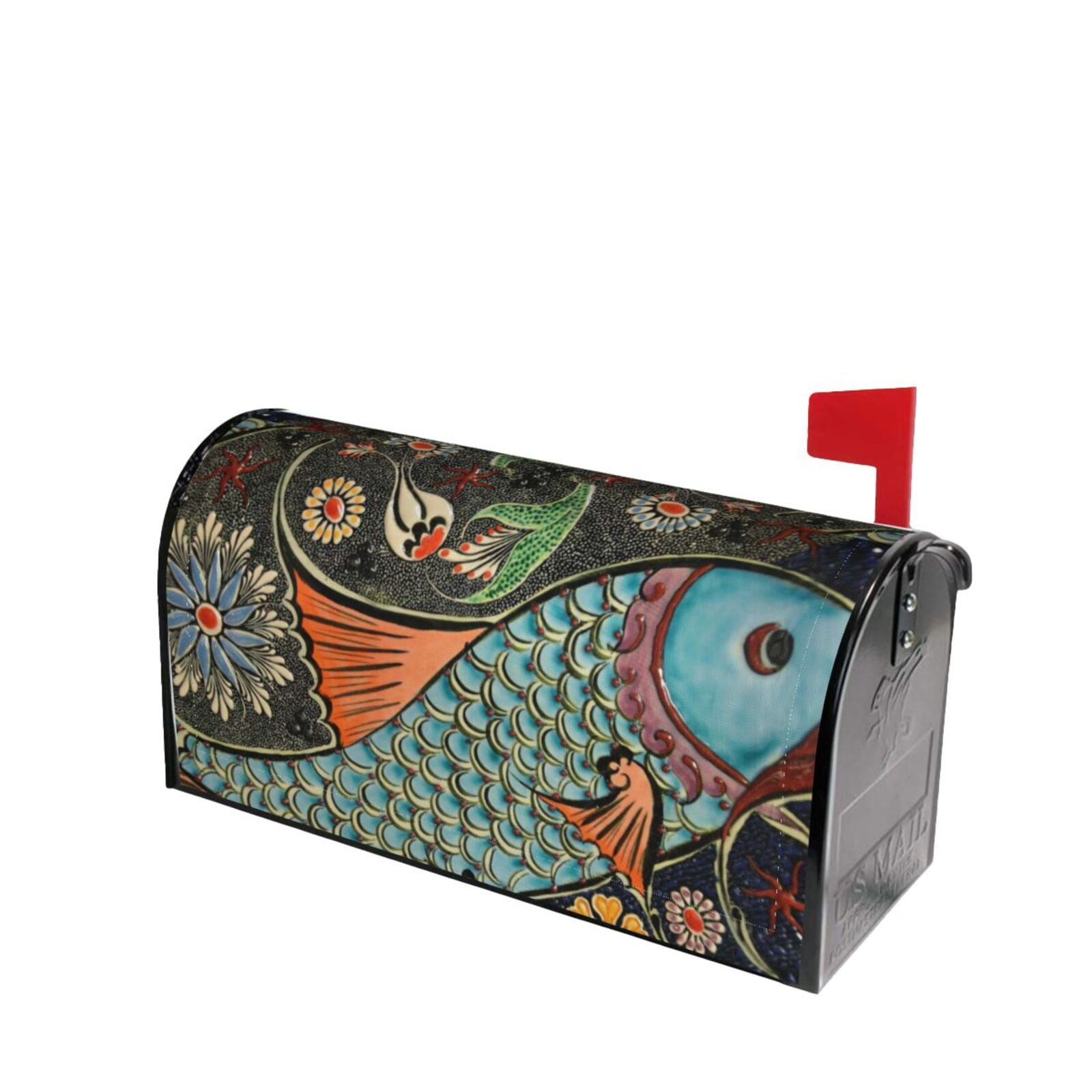 Fotbe Rich Fish Mailbox Covers Post Letter Box Cover Garden Decor ...