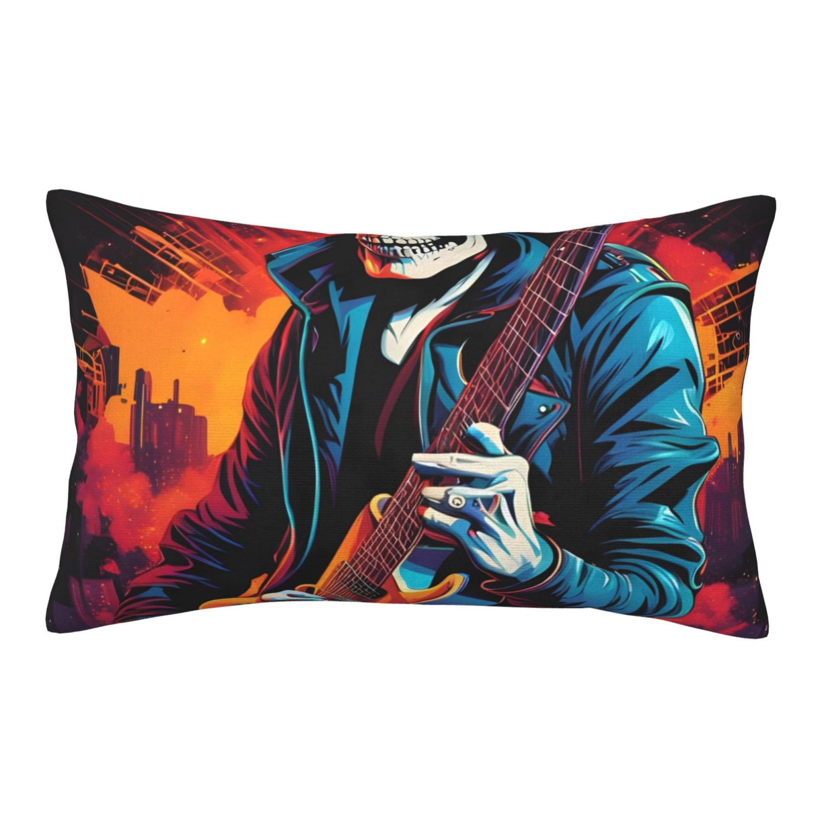 Fotbe Rock Skull Singer Pillow Cases - Envelope Closure - Luxury, Extra ...