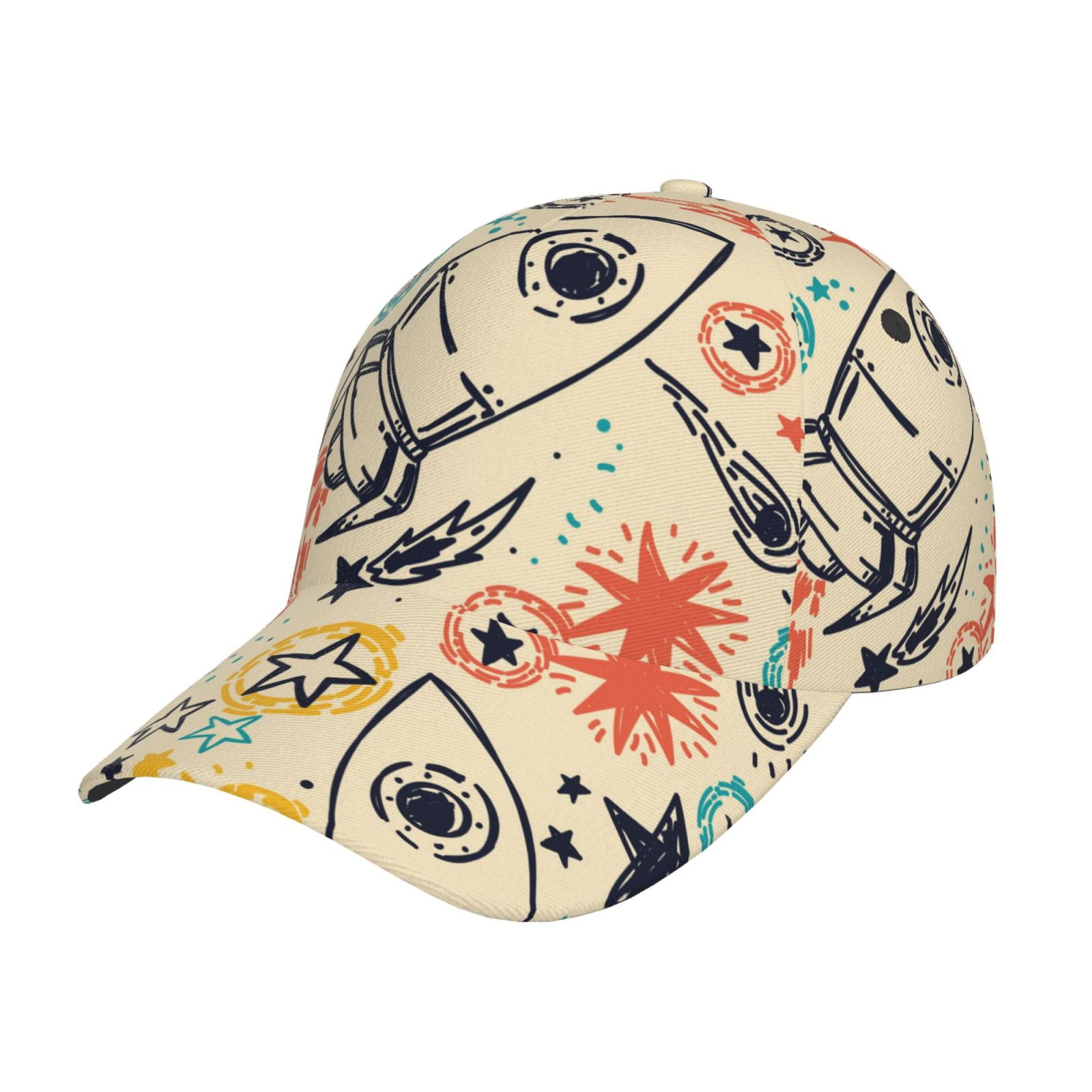 Fotbe Rockets Baseball Cap, Rockets Print Dad Hat,Outdoor Hat ...