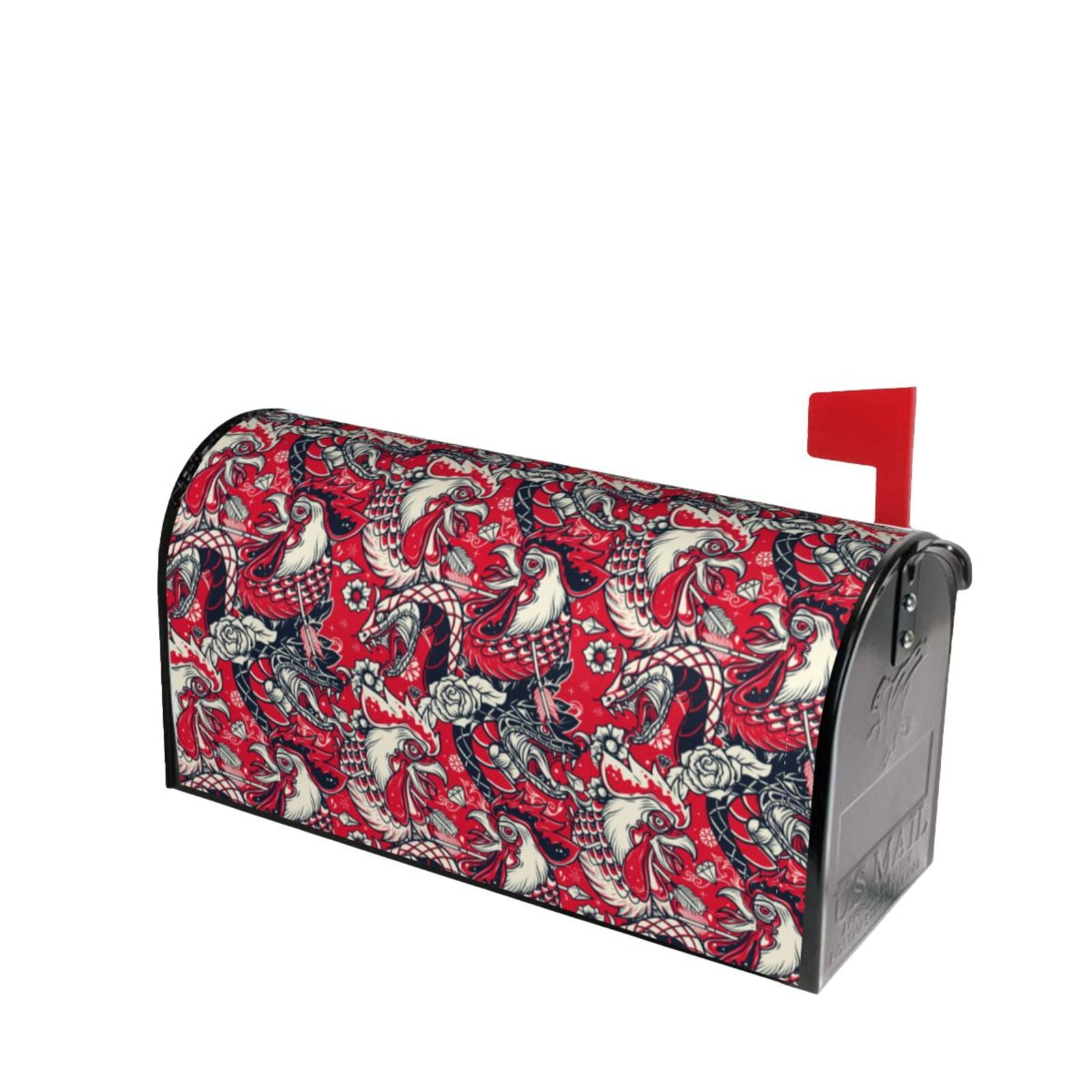 Fotbe Rooster Head Mailbox Covers Post Letter Box Cover Garden Decor ...