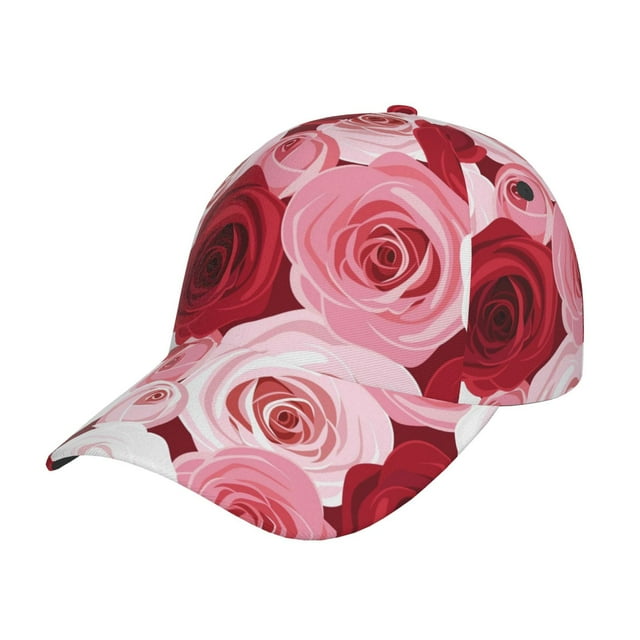 Fotbe Rose Baseball Cap, Rose Print Dad Hat,Outdoor Hat,Adjustable ...