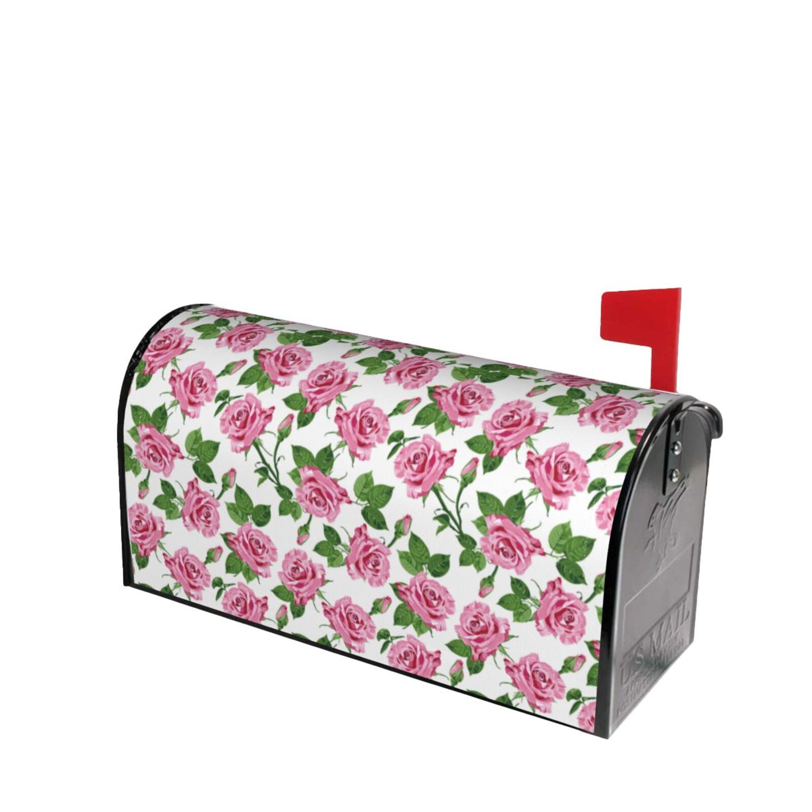 Fotbe Rose Flowers Mailbox Covers Post Letter Box Cover Garden Decor ...