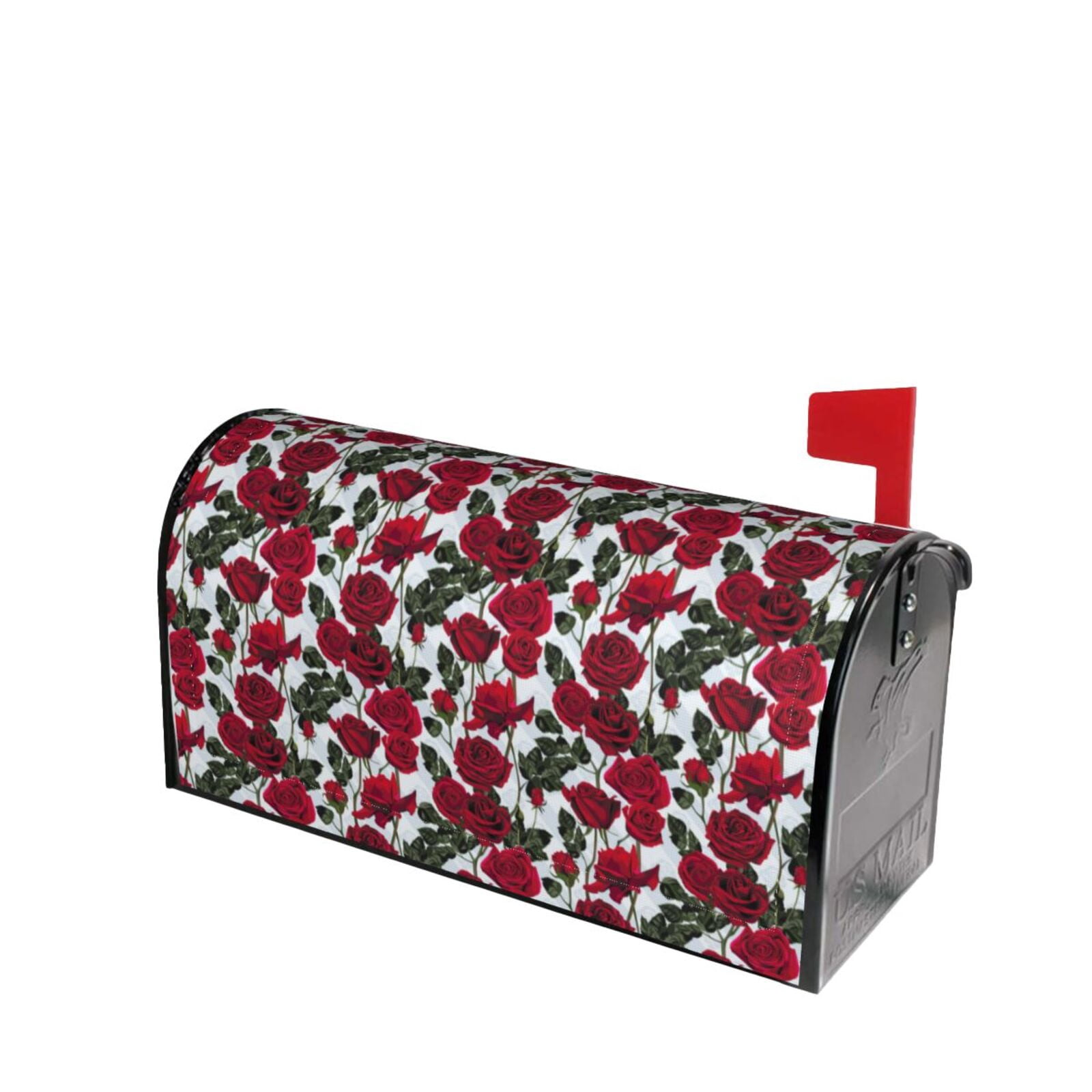Fotbe Rose Flowers Mailbox Covers Post Letter Box Cover Garden Decor ...