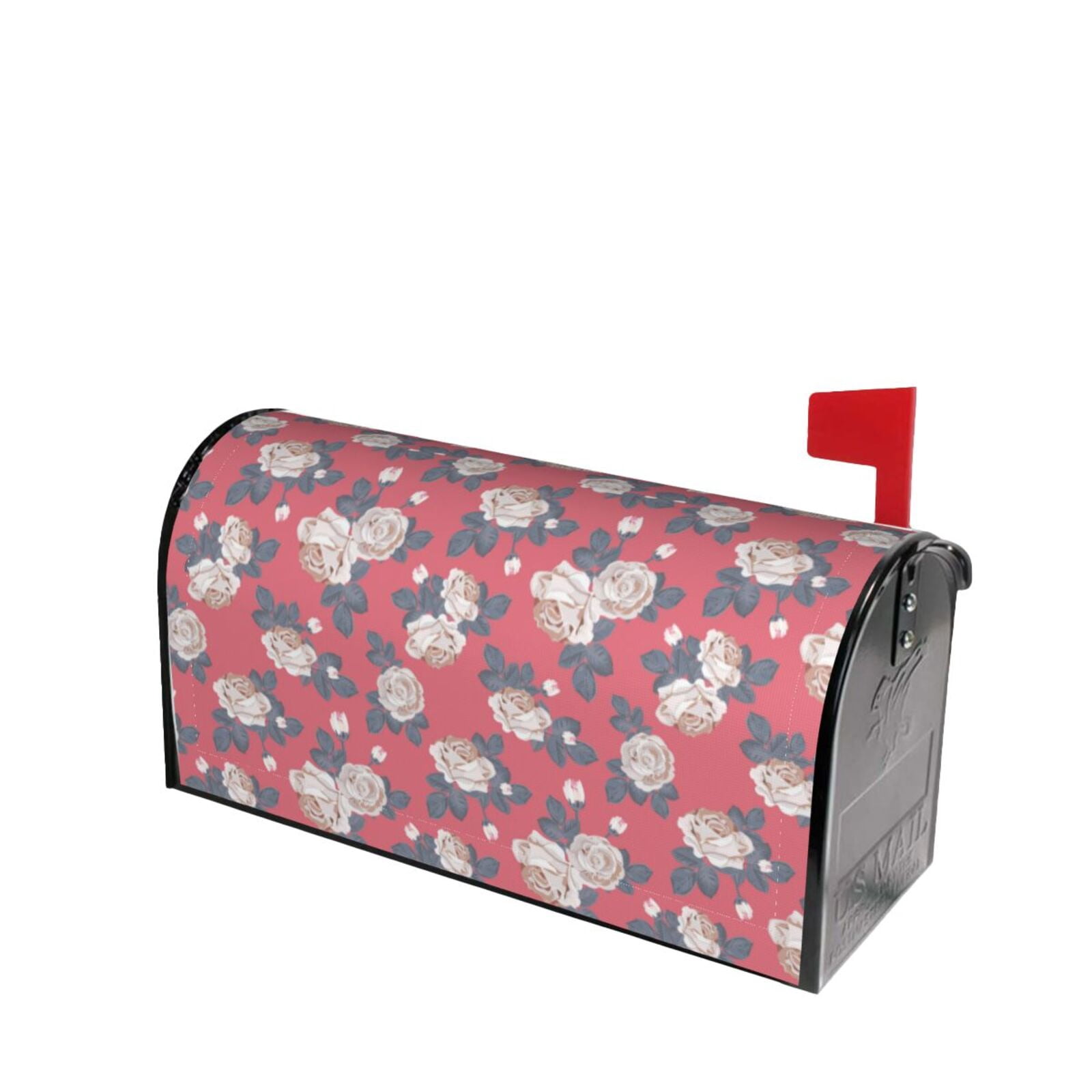Fotbe Rose Flowers Mailbox Covers Post Letter Box Cover Garden Decor ...