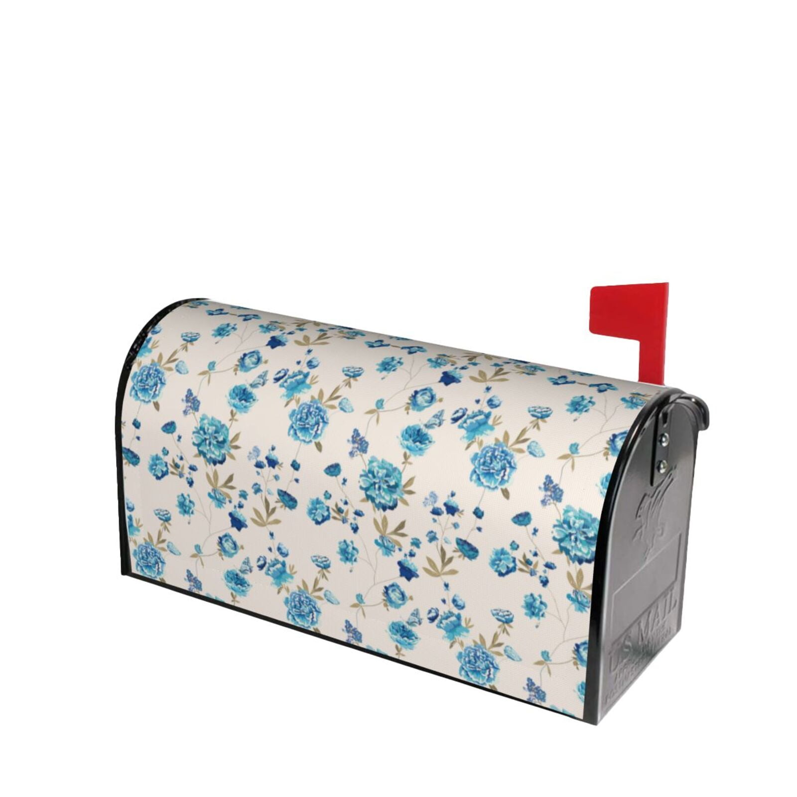 Fotbe Rose Flowers Mailbox Covers Post Letter Box Cover Garden Decor ...
