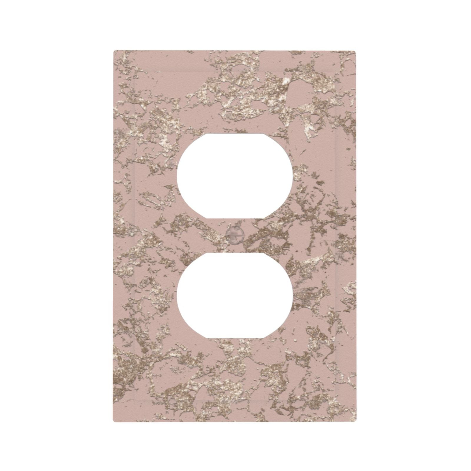 Fotbe Rose Gold Marble Texture Print Duplex Receptacle Wall Plate, 1 ...