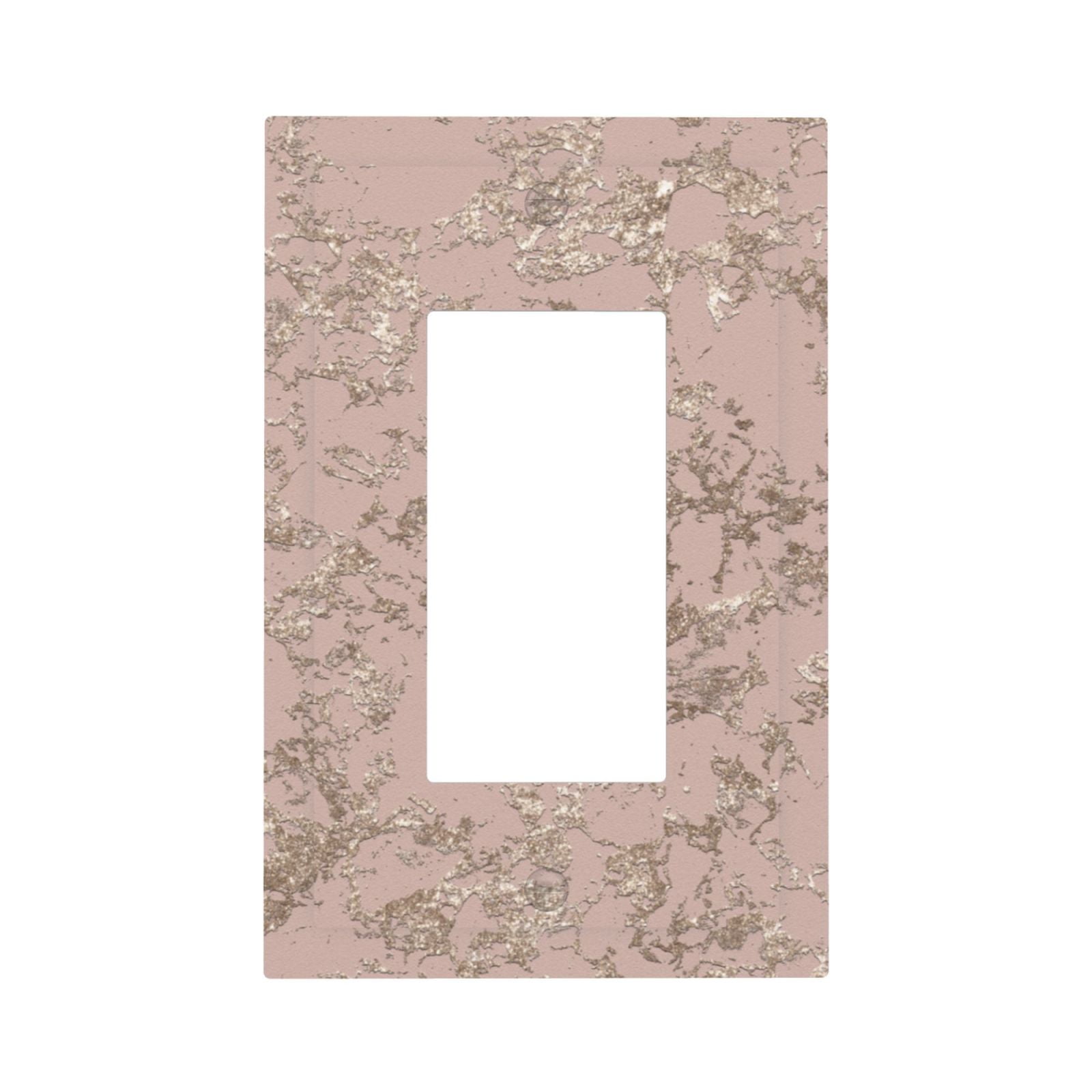 Fotbe Rose Gold Marble Texture Print Duplex Receptacle Wall Plate, 1 ...