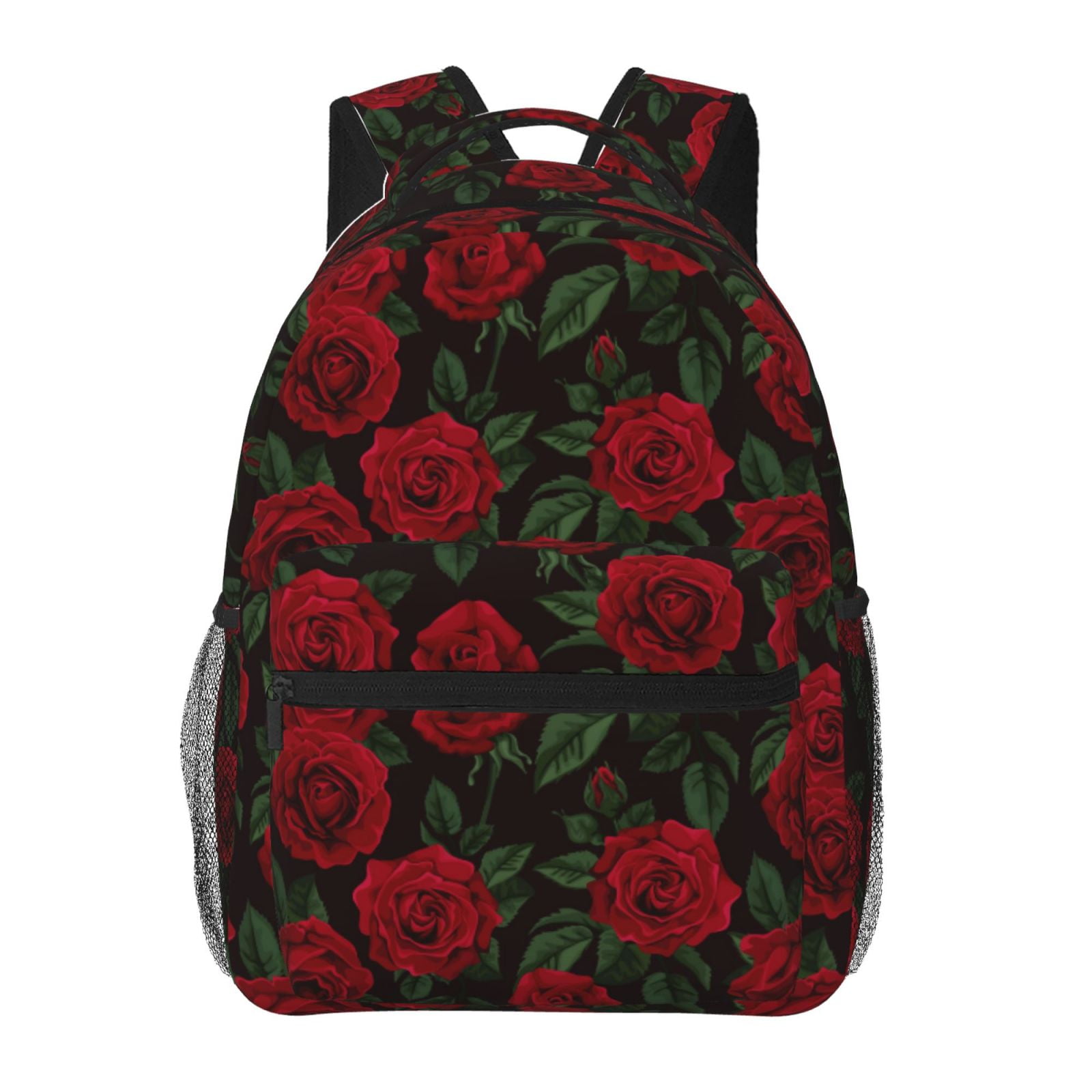 Fotbe Rose Pattern Casual Backpack for School, Travel, and Outdoor ...