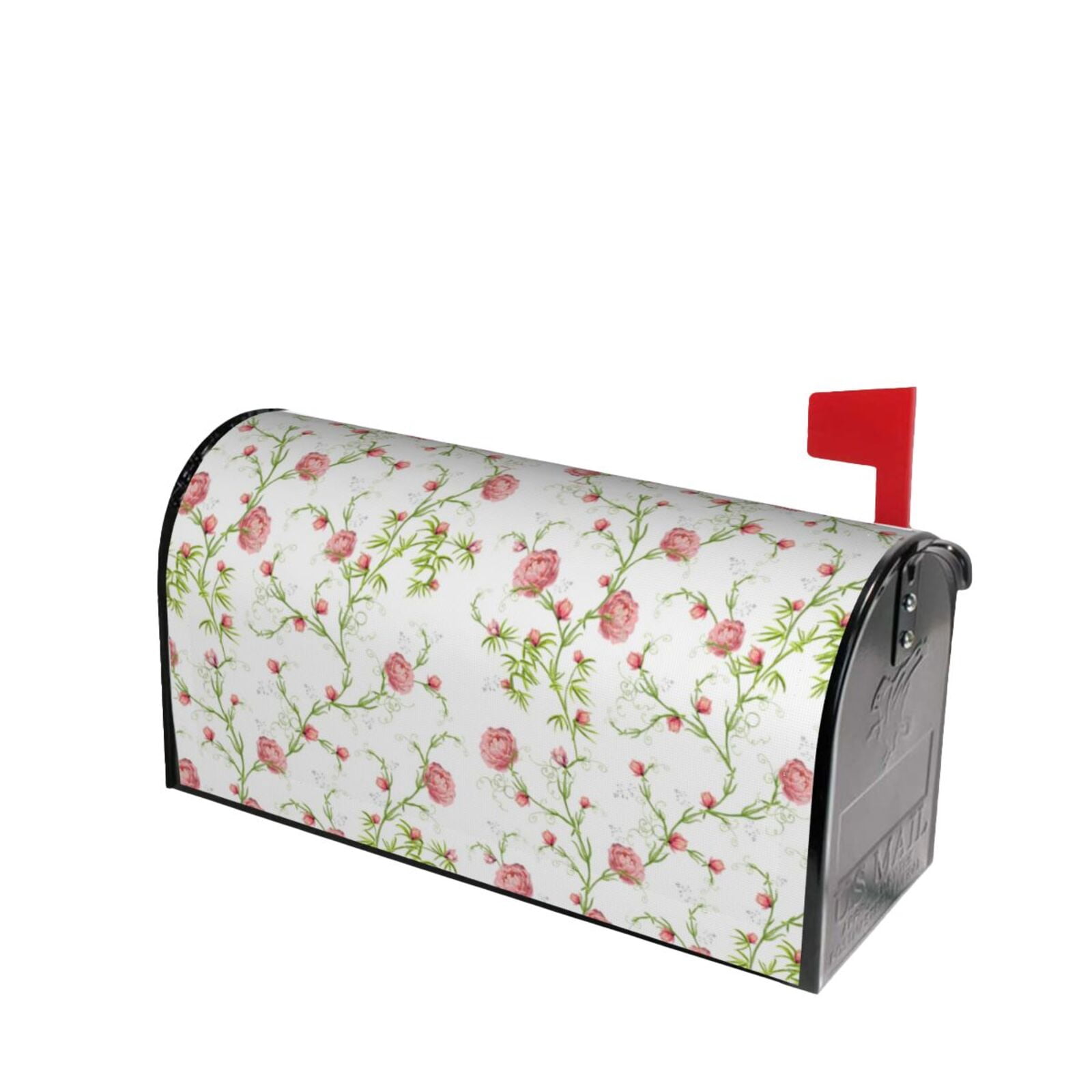 Fotbe Roses Flowers Mailbox Covers Post Letter Box Cover Garden Decor ...