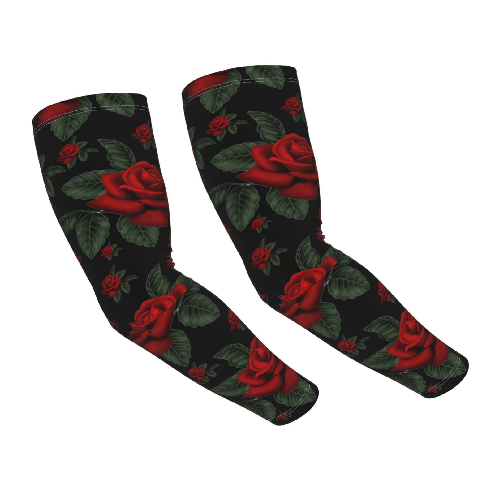 Fotbe Roses UV Sun Protection Arm Sleeves - Tattoo Cover Up ...