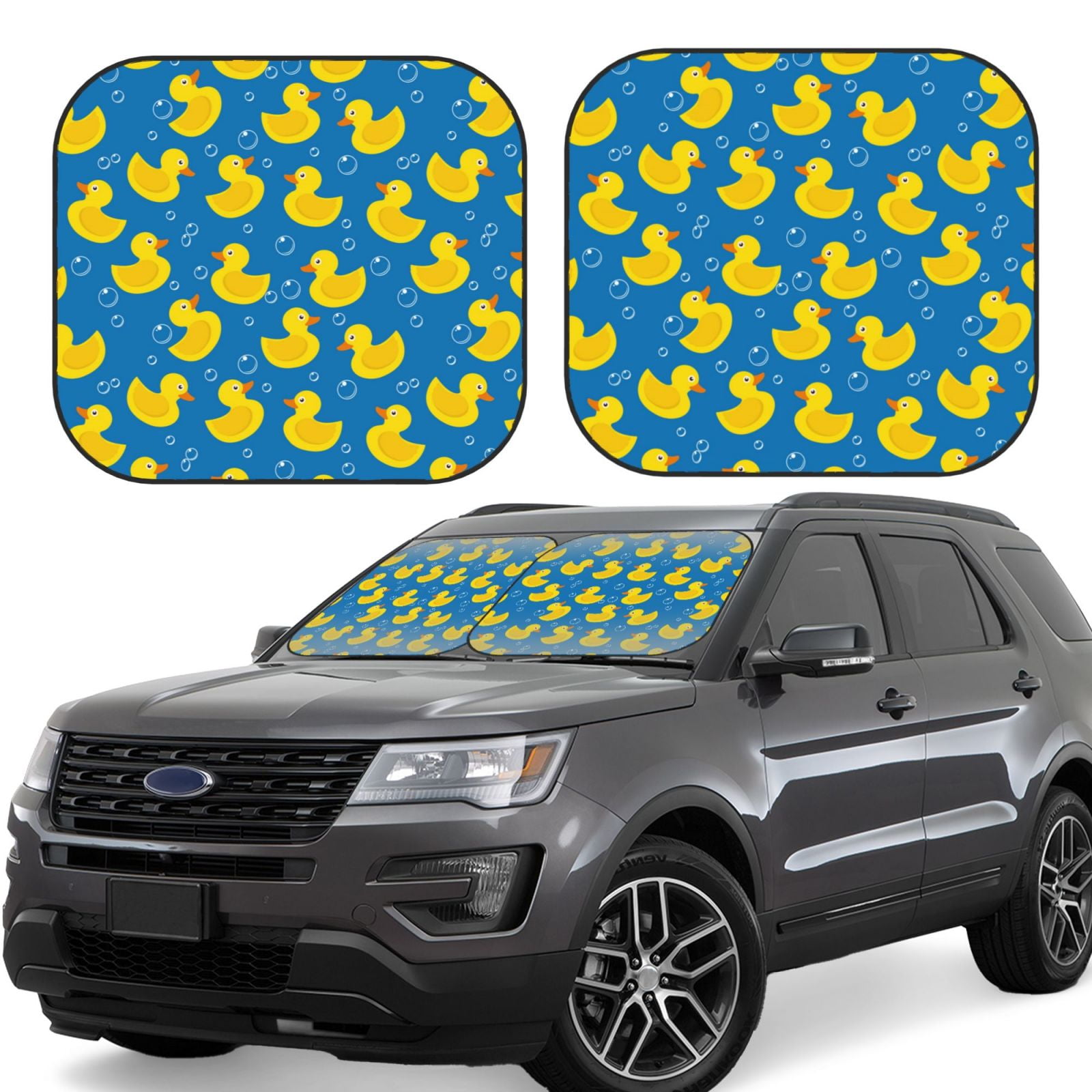 Fotbe Rubber Duck 2-Piece Car Windshield Sun Shade | Sun Blocker for ...