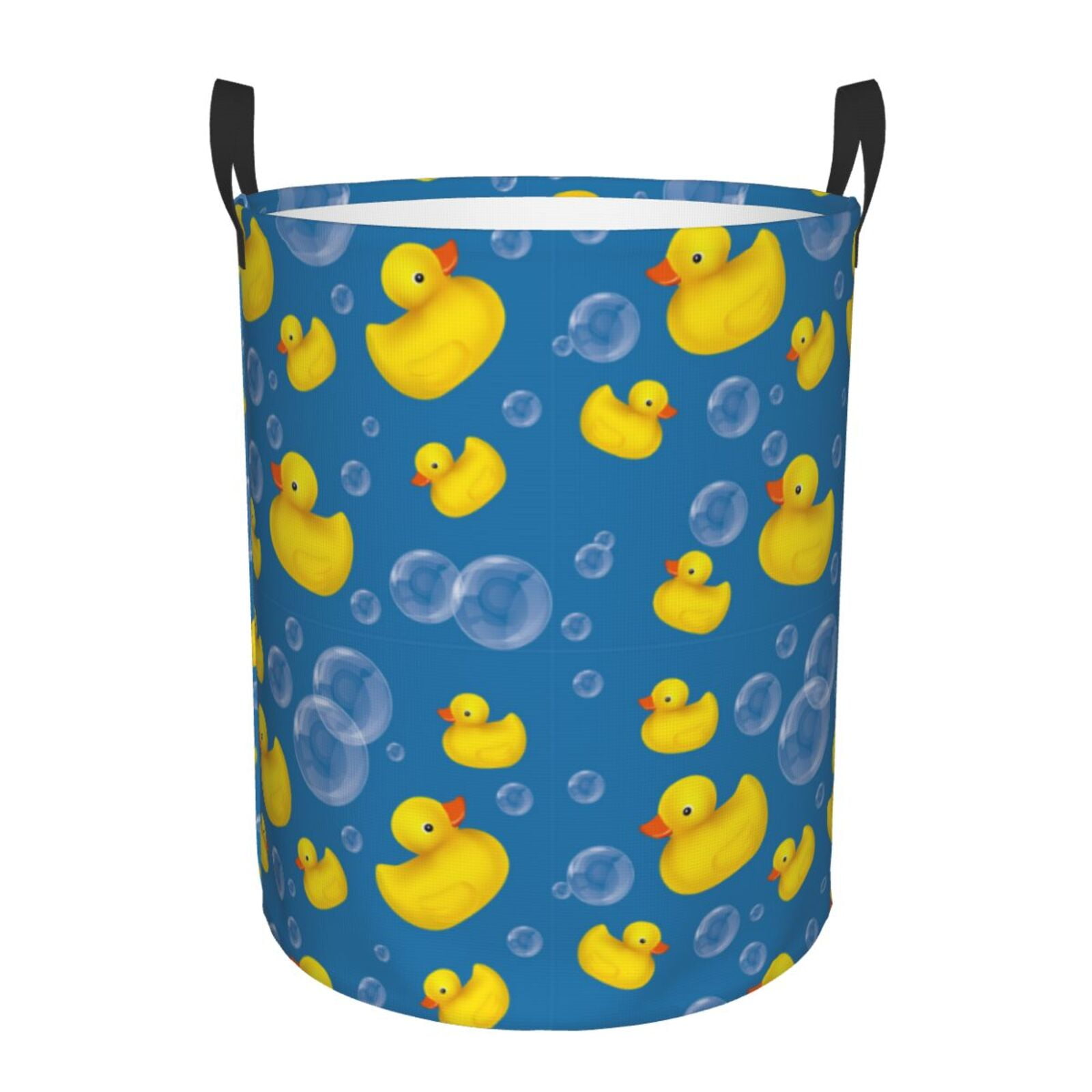 Fotbe Rubber Duck Pattern Laundry Basket with Handles, Waterproof Large ...