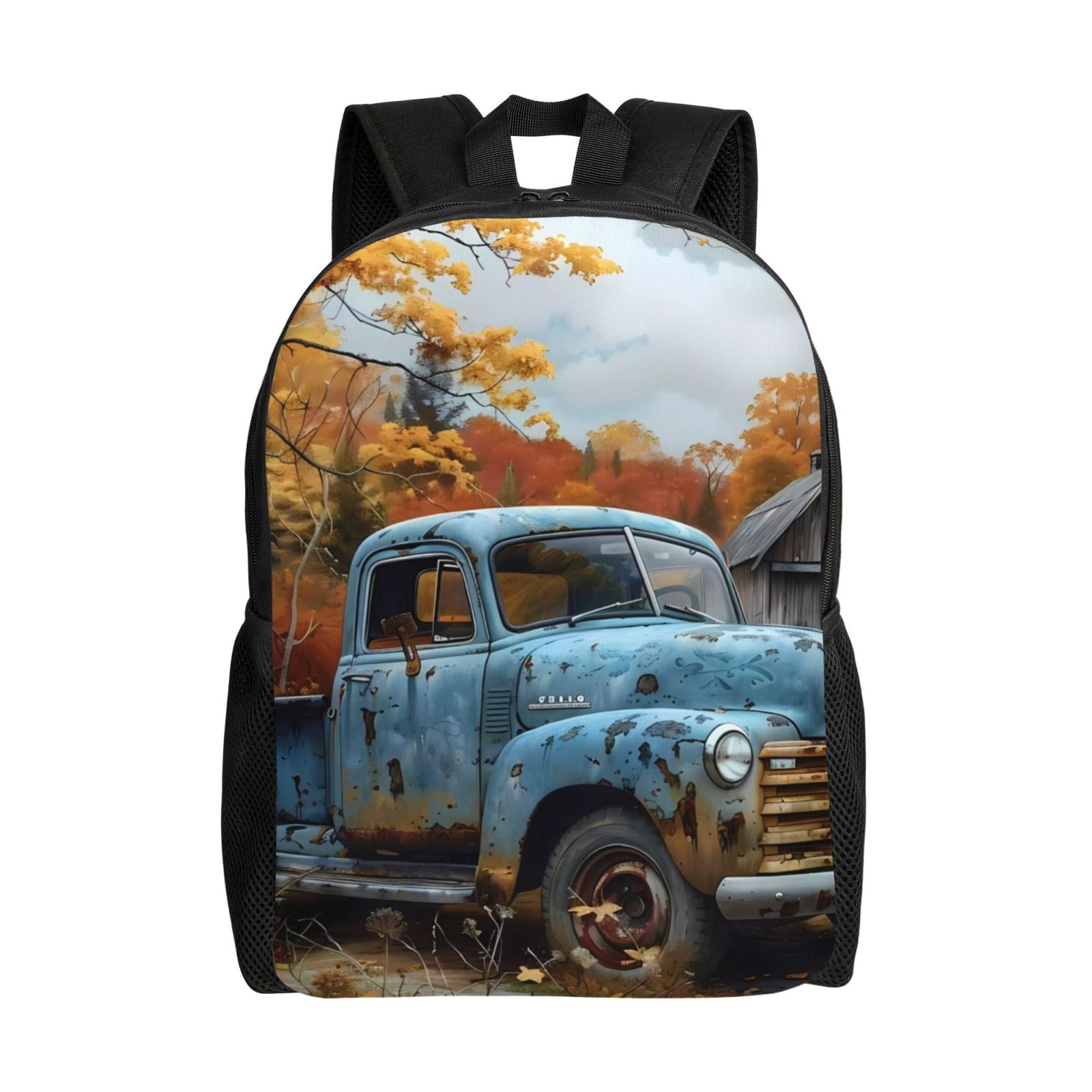 Fotbe Rustic Vintage Truck Autumn Travel Laptop Backpack, Business Slim ...