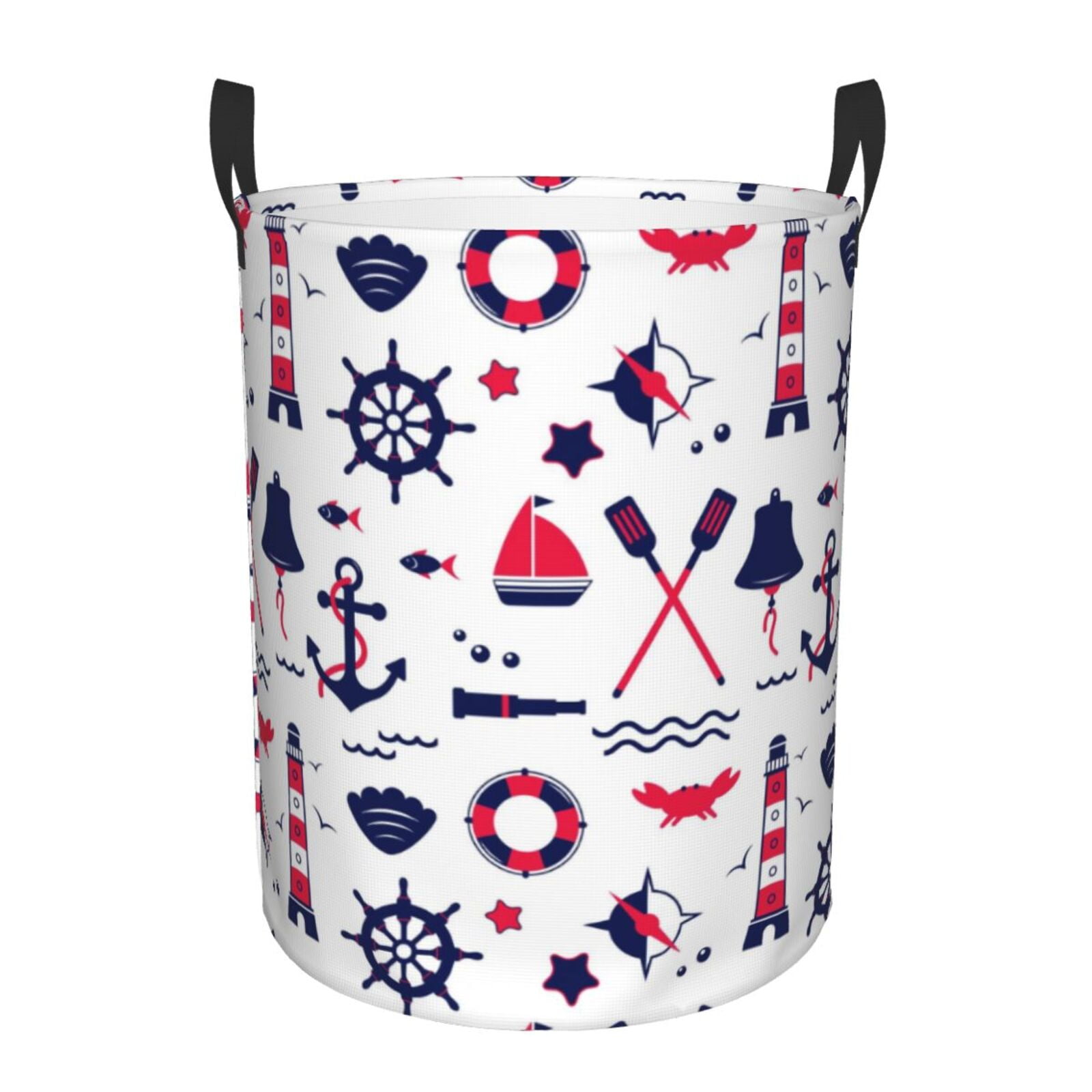 Fotbe Sailing Marine Travel Laundry Basket with Handles, Waterproof ...