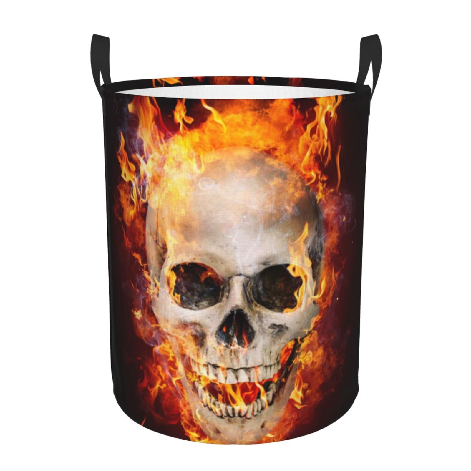 Fotbe Satanic Skull Laundry Basket with Handles, Waterproof Large ...