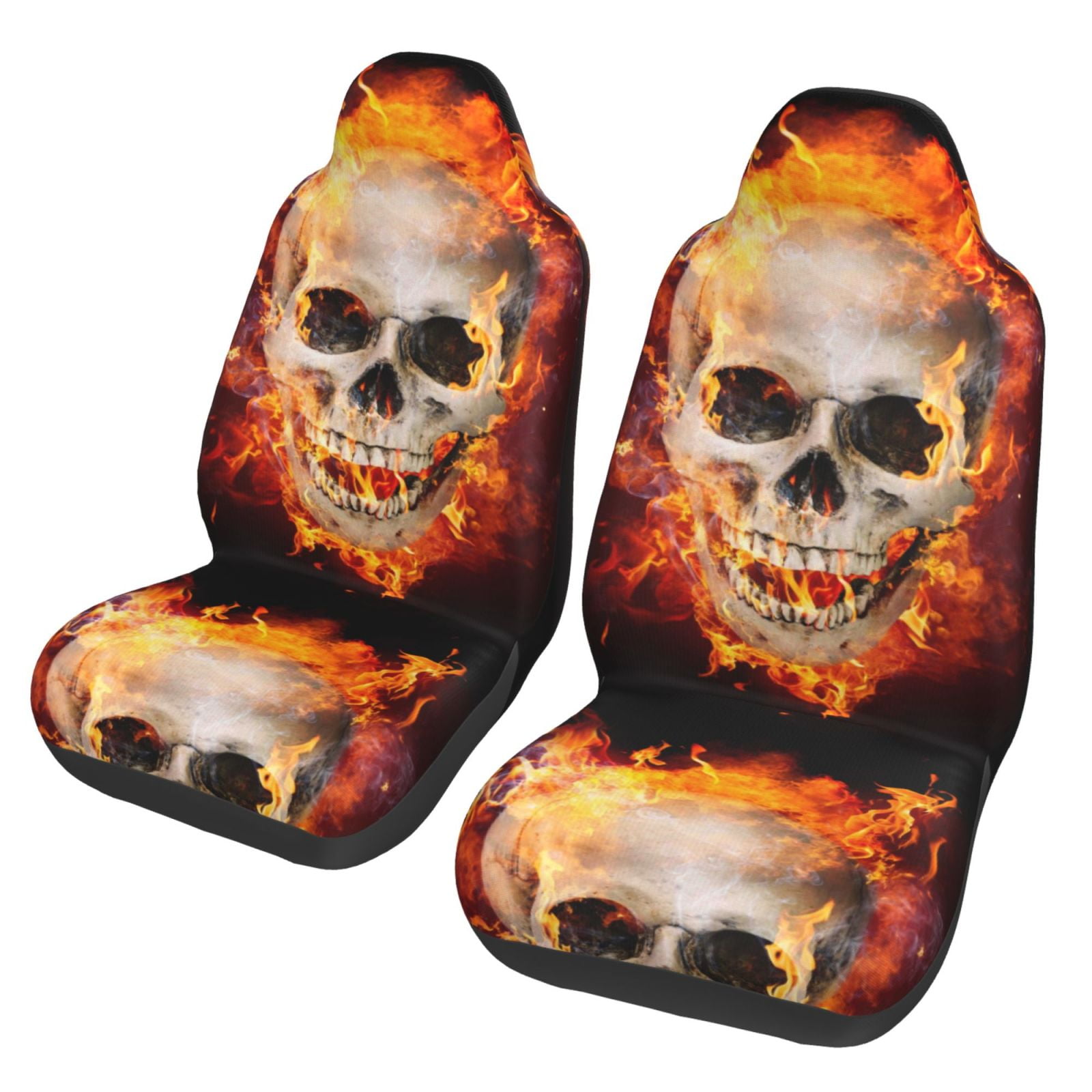 Fotbe Satanic Skull Pattern Automotive Seat Covers for Cars Trucks and ...