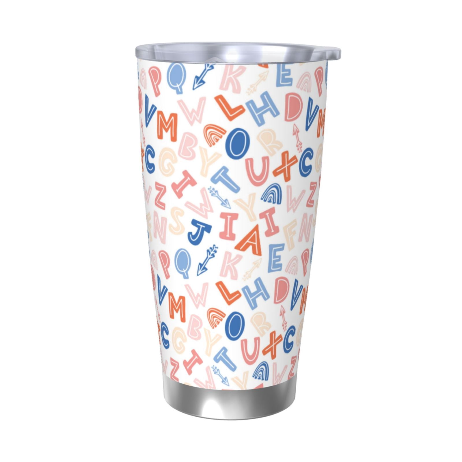 Fotbe Scandinavian Alphabet Pattern 20 oz Tumbler Stainless Steel ...