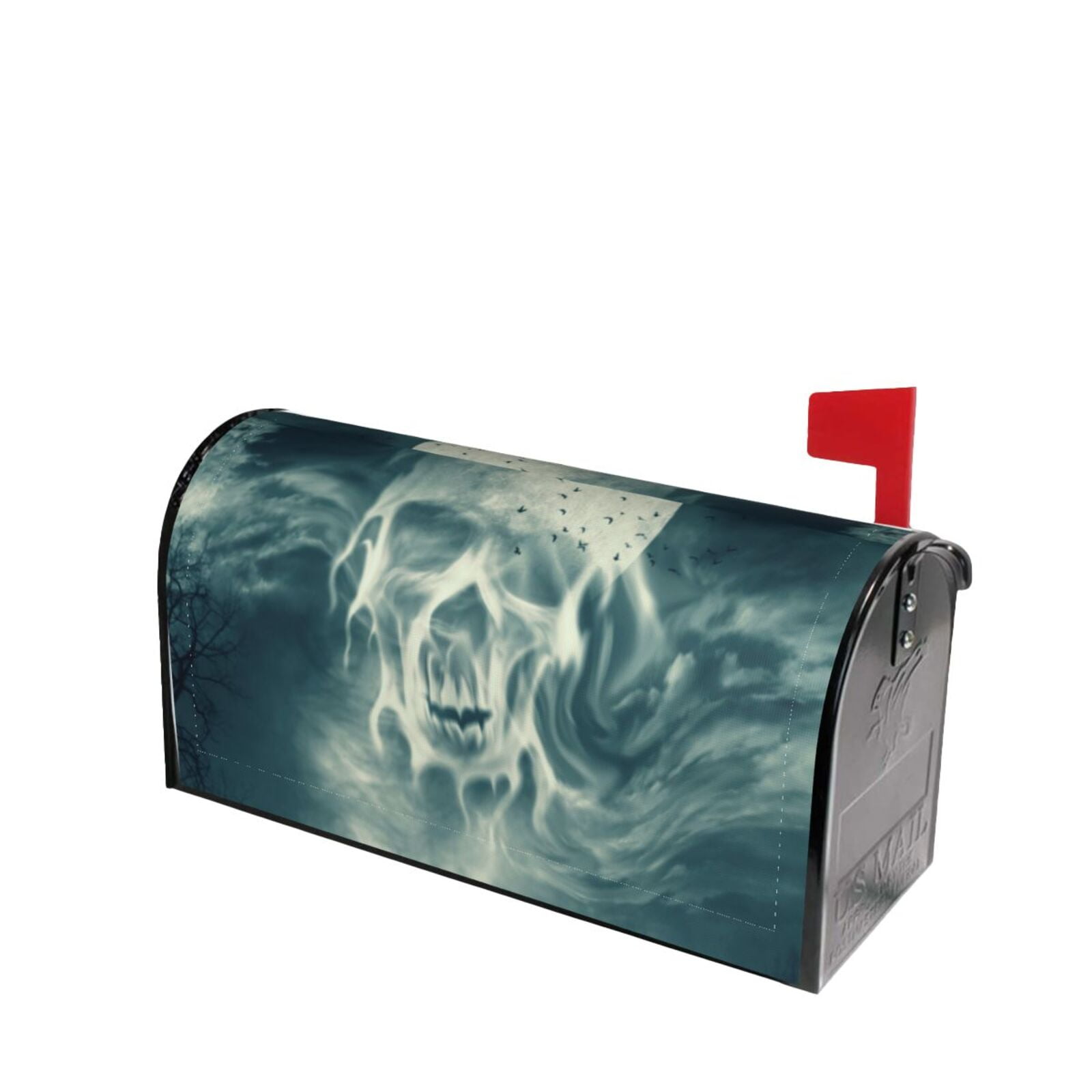 Fotbe Scary Moon And Clouds Mailbox Covers Post Letter Box Cover Garden ...