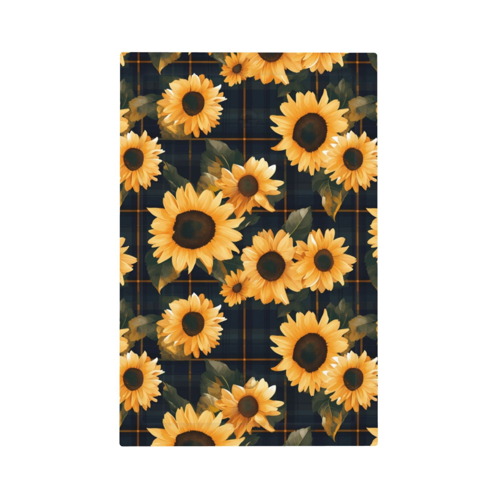 Fotbe Scottish Blue Plaid Sunflower Print Duplex Receptacle Wall Plate ...