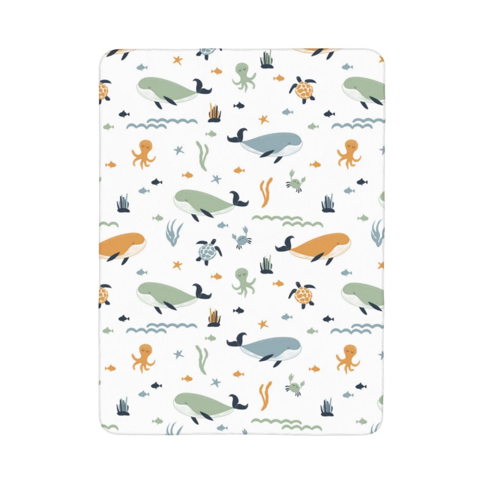 Fotbe Sea Creatures Pattern Portable Diaper Changing Pad - Waterproof ...