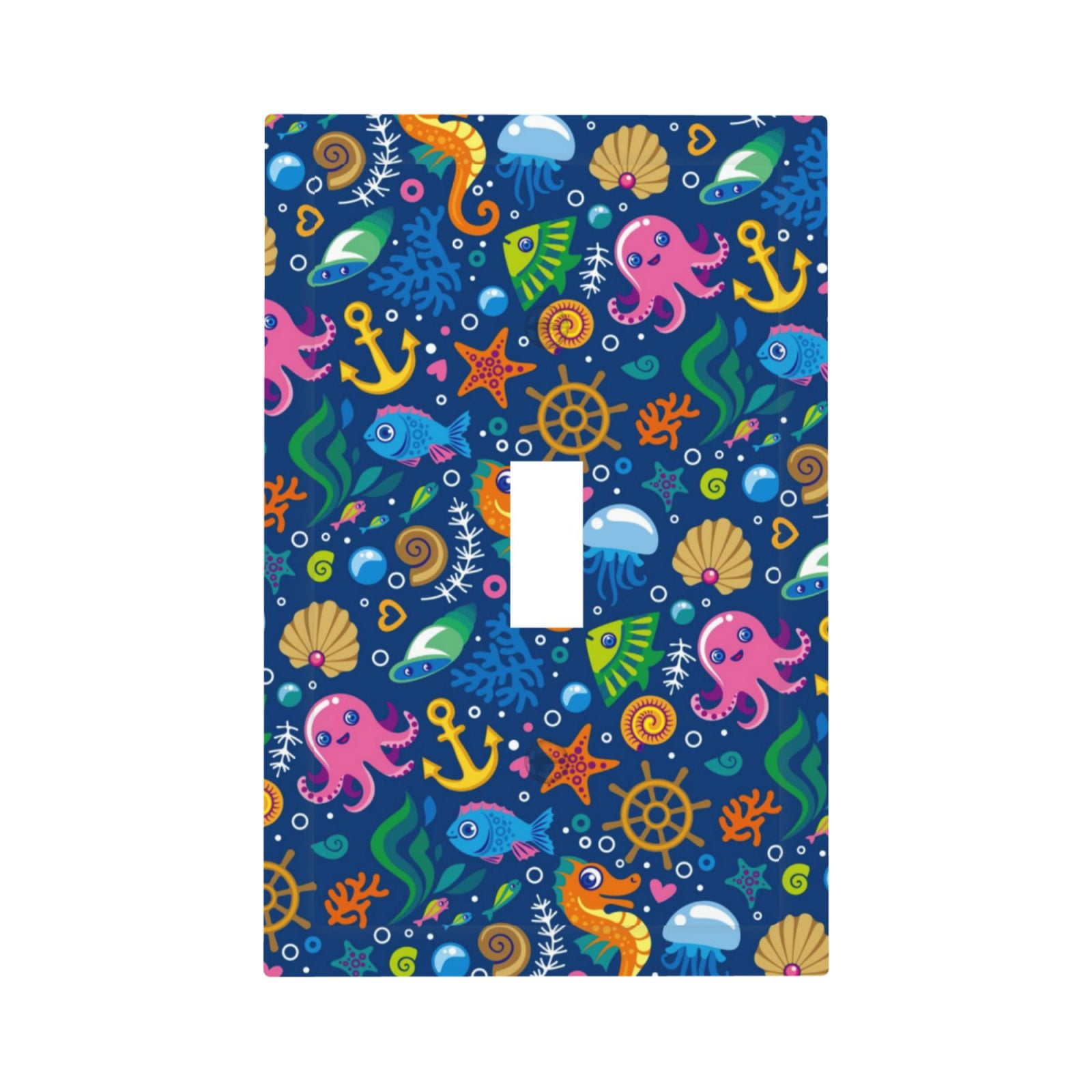 Fotbe Sea Fish Print Duplex Receptacle Wall Plate, 1-Gang 5.0" x3.0 ...