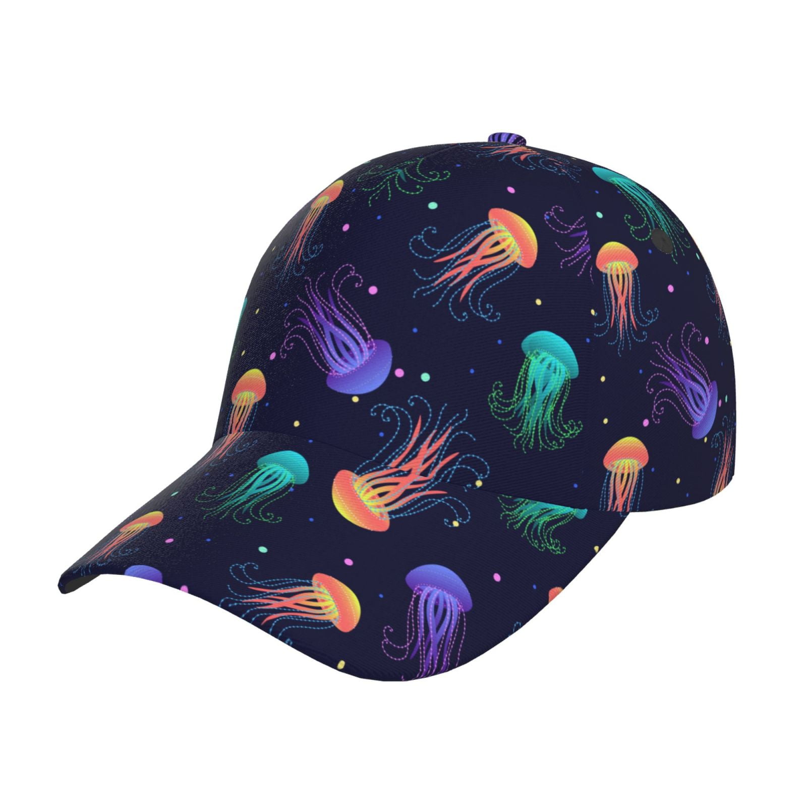 Fotbe Sea Jellyfish Baseball Cap, Sea Jellyfish Print Dad Hat,Outdoor ...