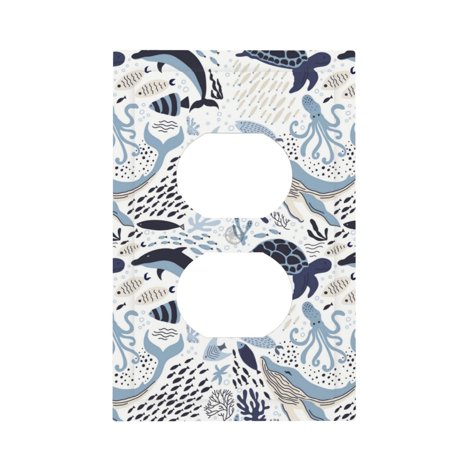 Fotbe Sea Life Elements Print Duplex Receptacle Wall Plate, 1-Gang 5.0 ...
