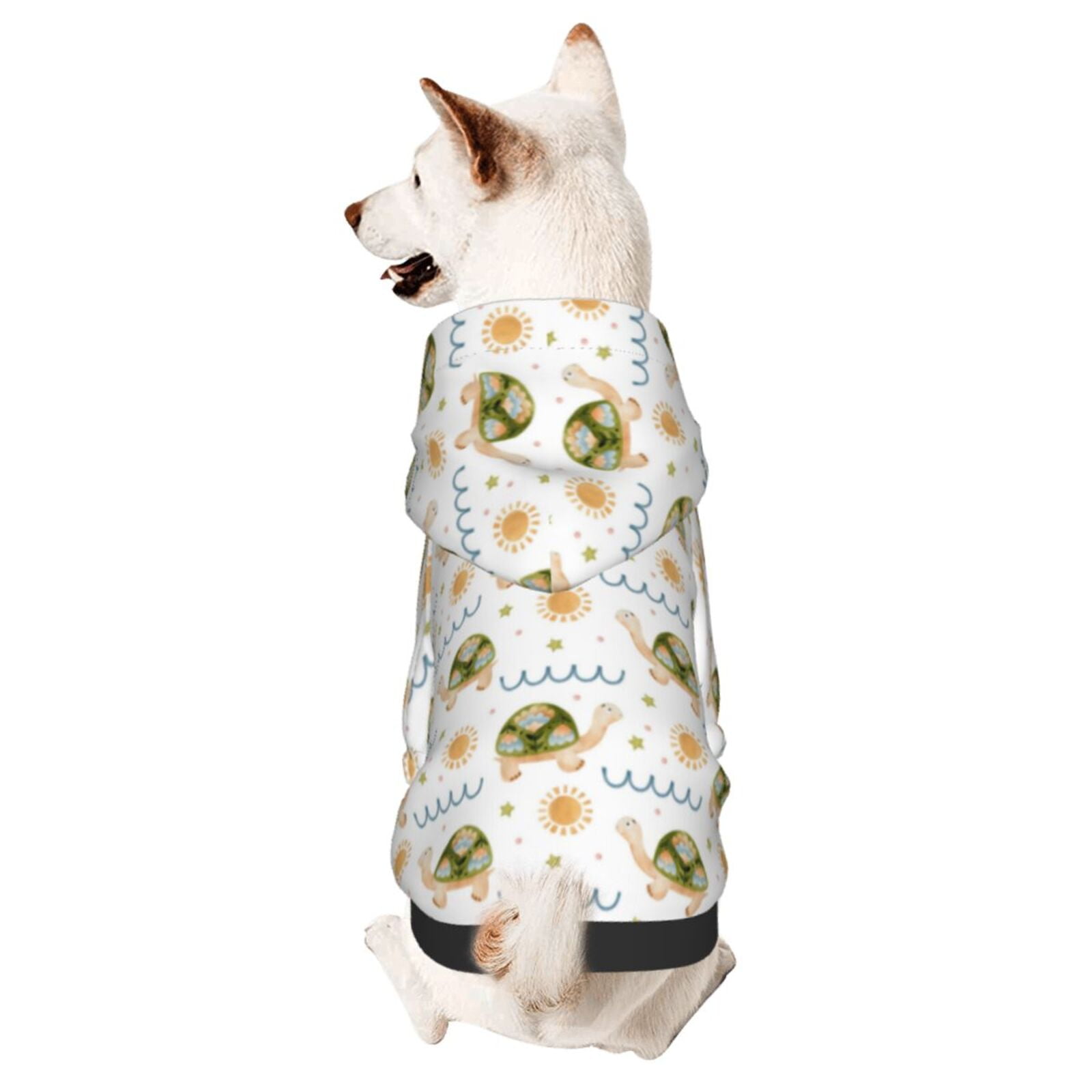 Fotbe Sea Turtle Basking in the Sun Print Small Dog Sweater Hoodies Pet ...