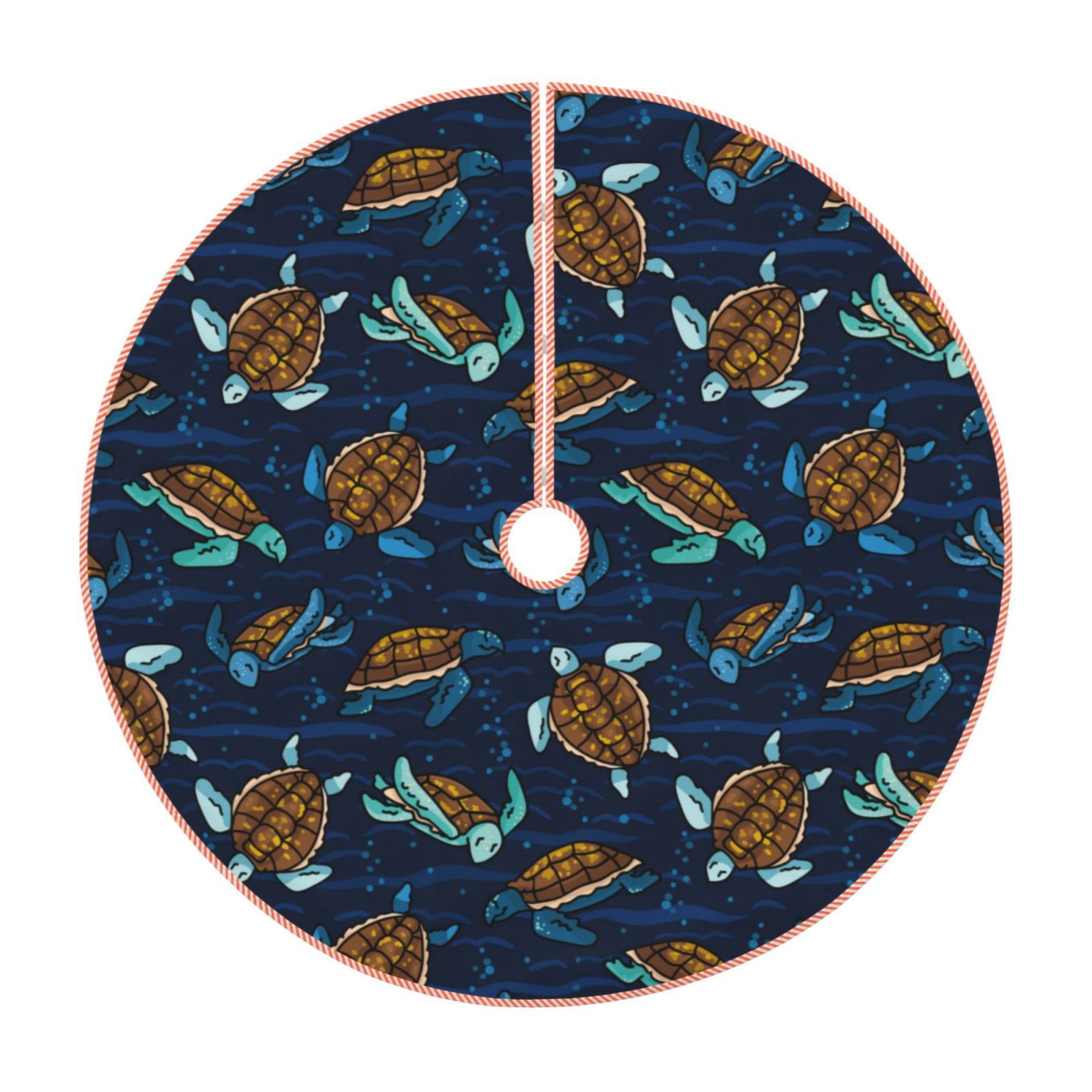 Fotbe Sea Turtles Swimming Pattern Christmas Tree Skirt, Tree Skirts ...