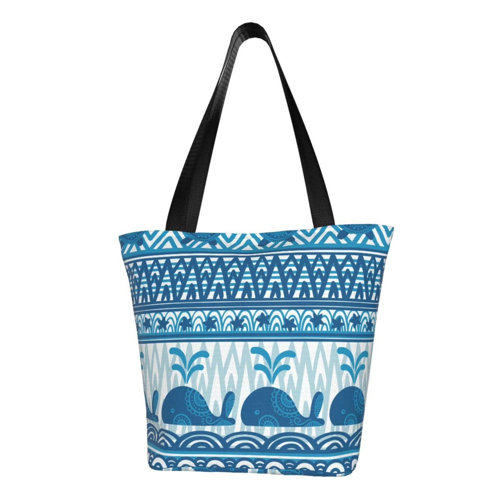 Fotbe Sea Underwater Animals Pattern Beach Tote,Shoulder Handbag ...
