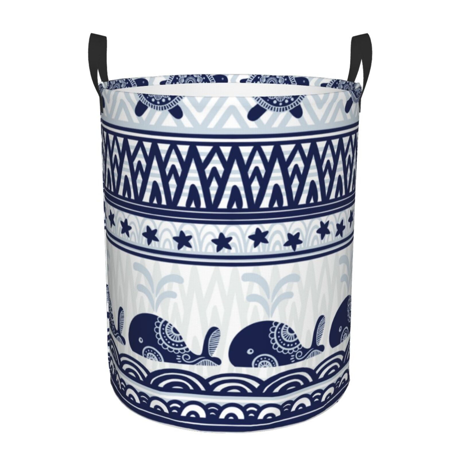 Fotbe Sea Underwater Animals1 Laundry Basket with Handles, Waterproof ...