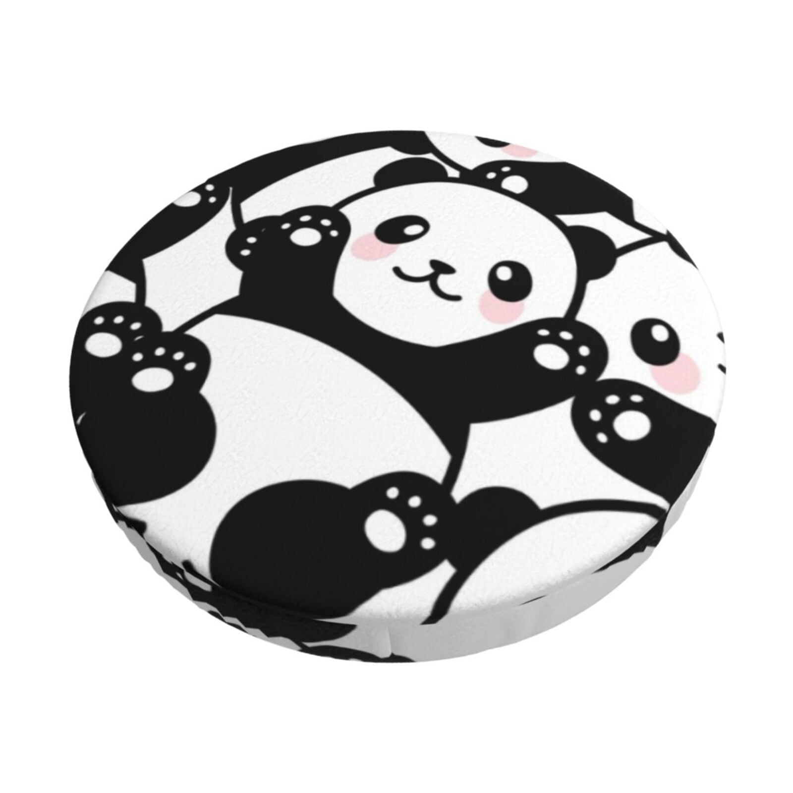 Fotbe Seamless Pattern Cute Panda Stool Covers Round,Waterproof Round ...