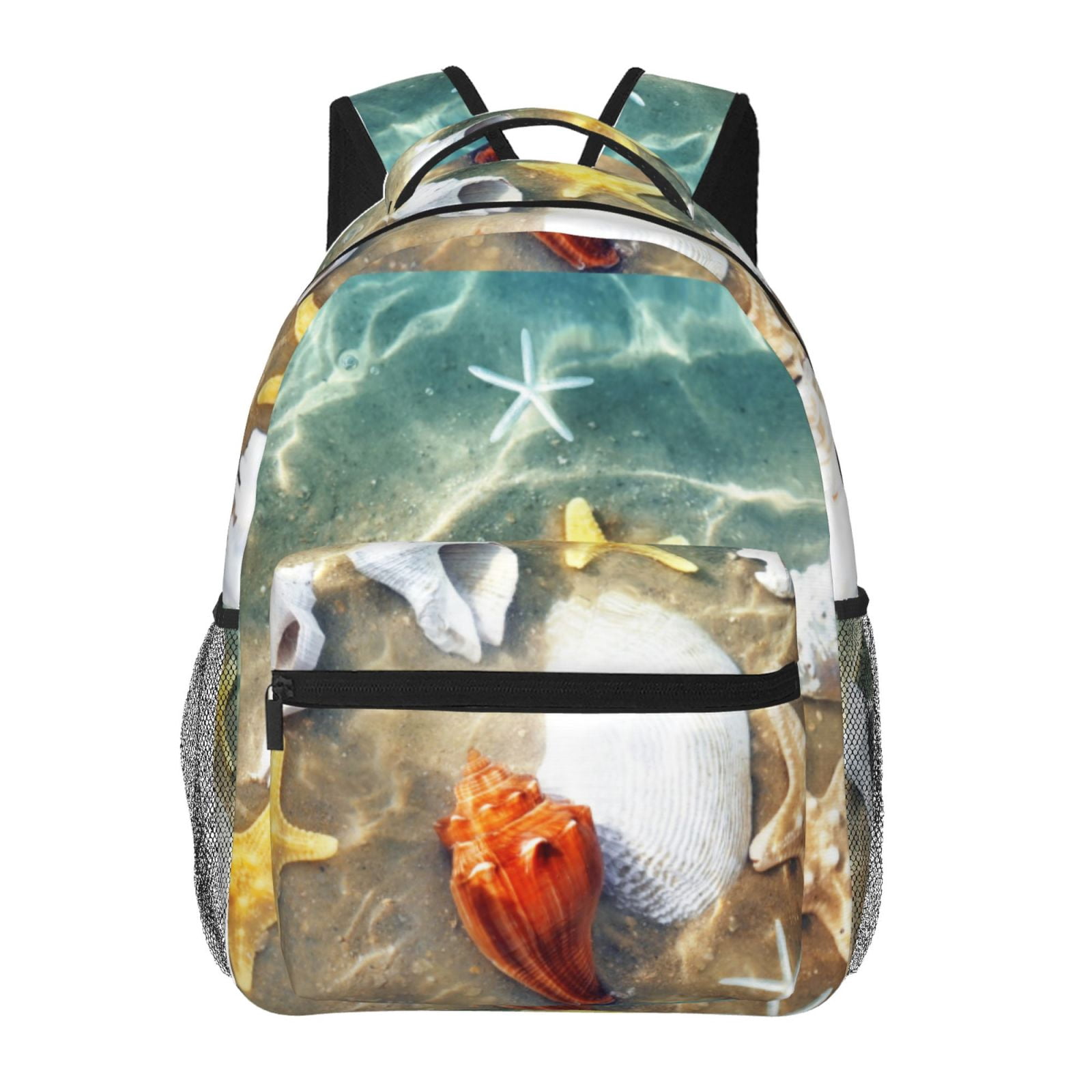 Fotbe Seashell On The Beach Pattern Casual Backpack for School, Travel ...