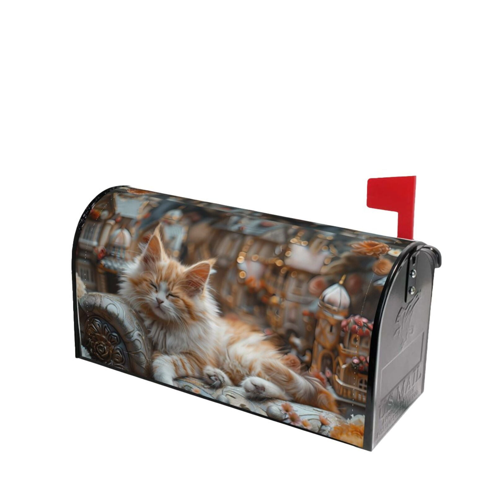 Fotbe Serene Kitten Kingdom Mailbox Covers Post Letter Box Cover Garden ...