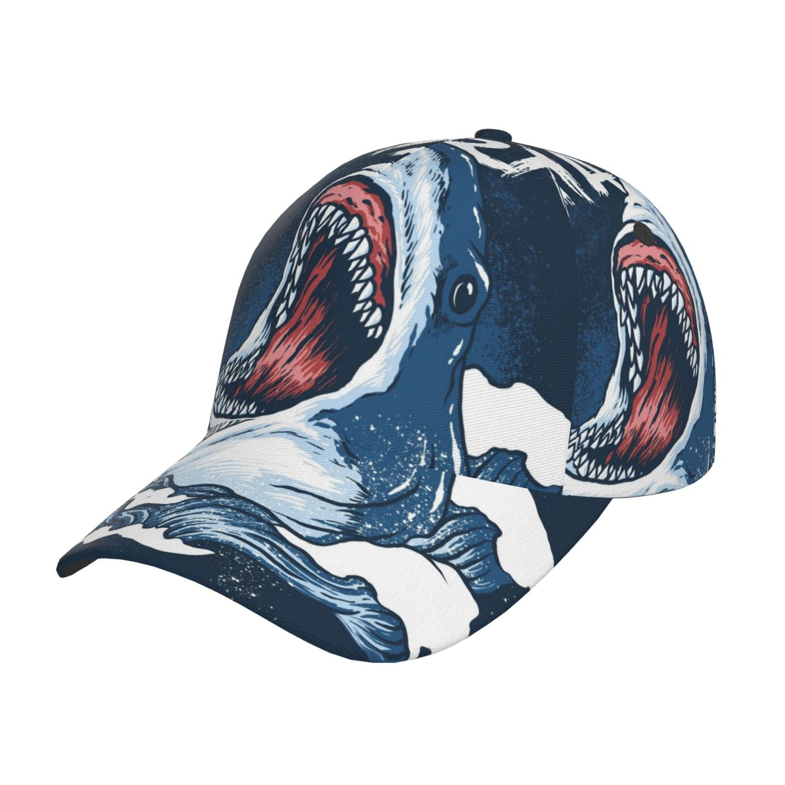 Fotbe Shark Baseball Cap, Shark Print Dad Hat,Outdoor Hat,Adjustable ...