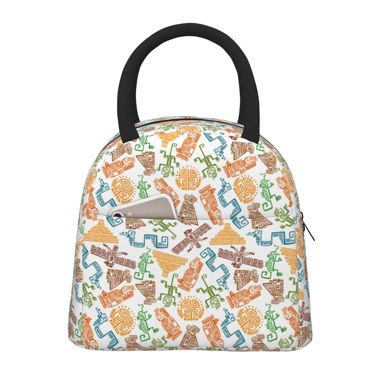 Fotbe Simple Drawing Pattern Lunch Bag, Insulated Lunch Box, Small ...