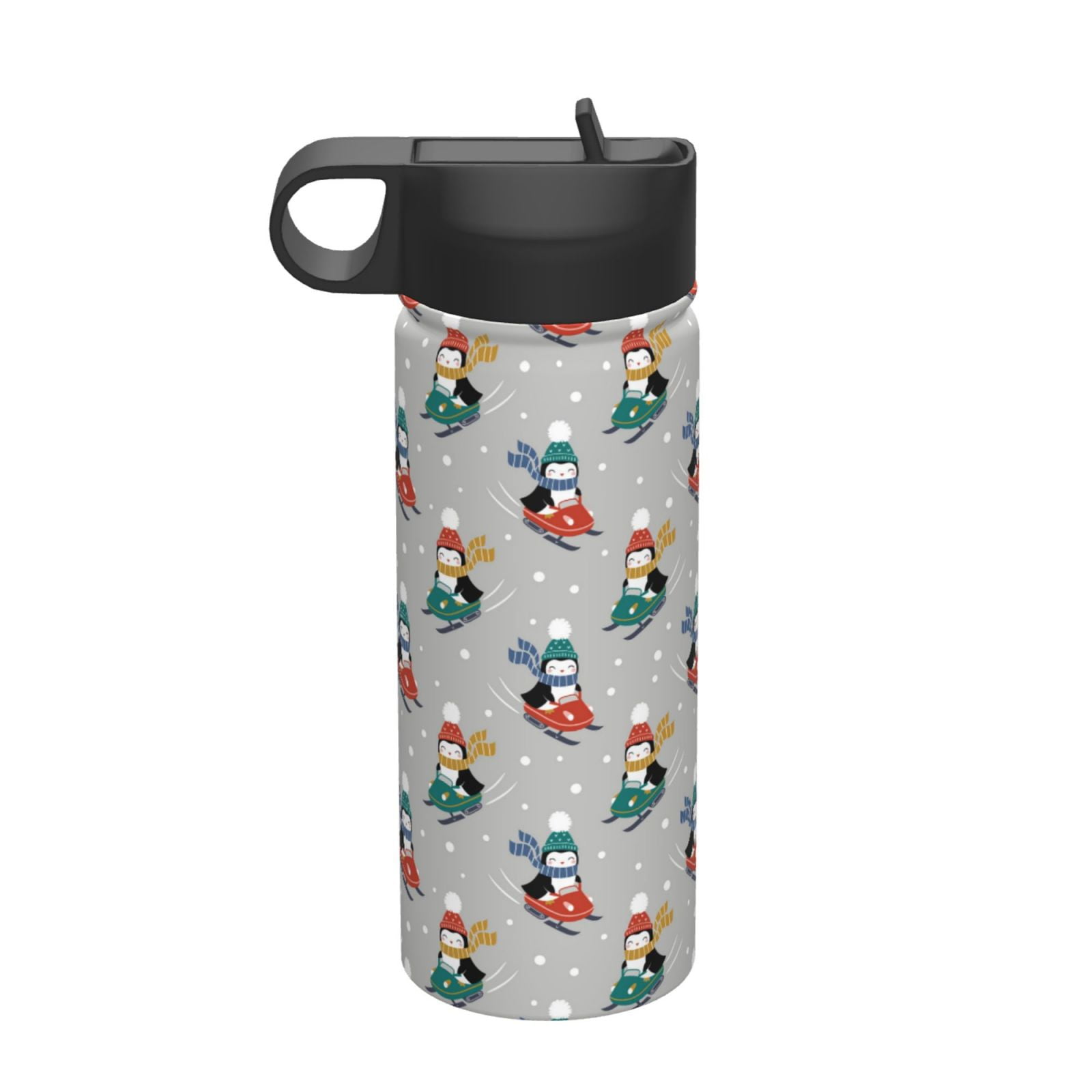 Fotbe Skiing penguin Pattern 18oz Sports Insulated Kettle Stainless ...