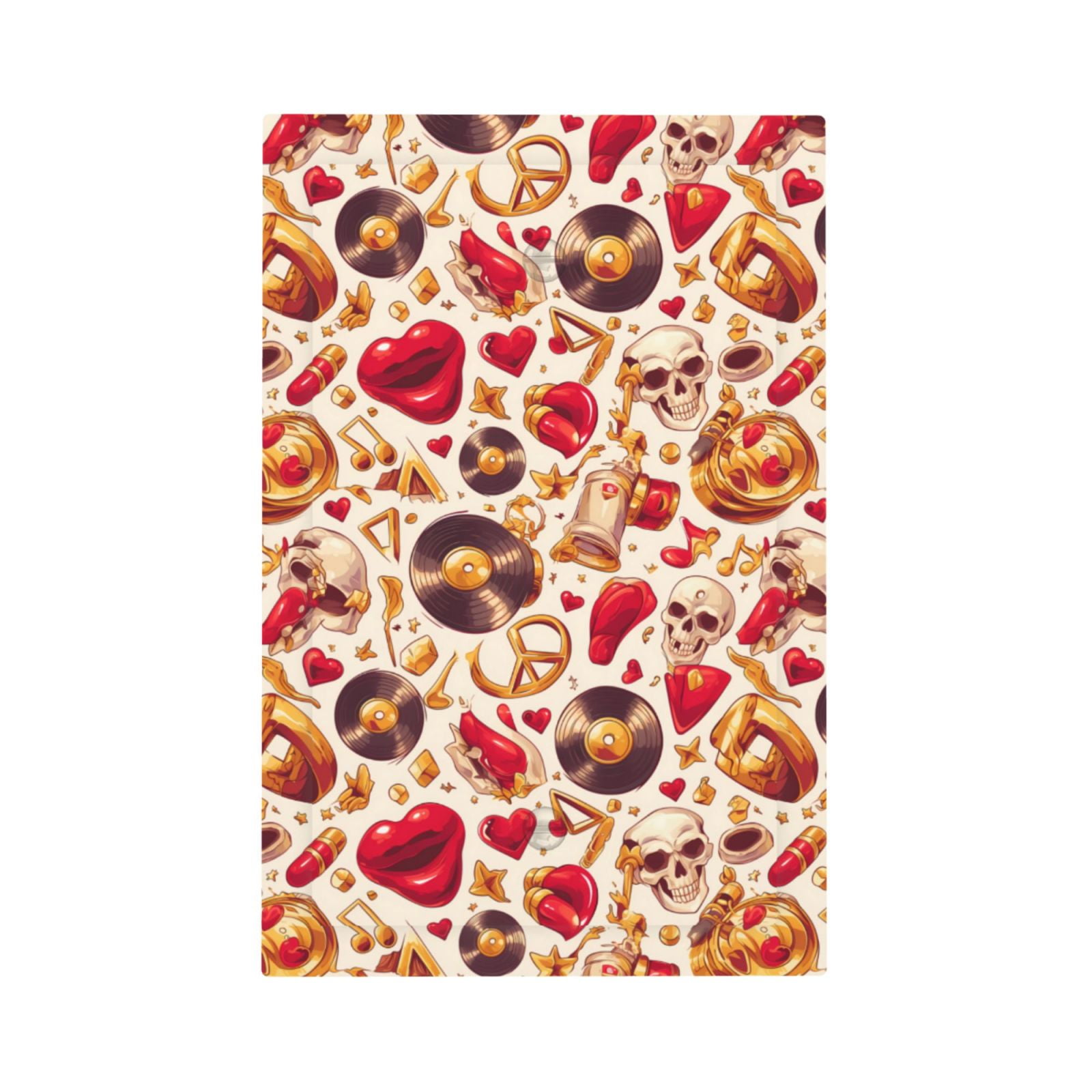 Fotbe Skull Retro record lips Print Duplex Receptacle Wall Plate, 1 ...