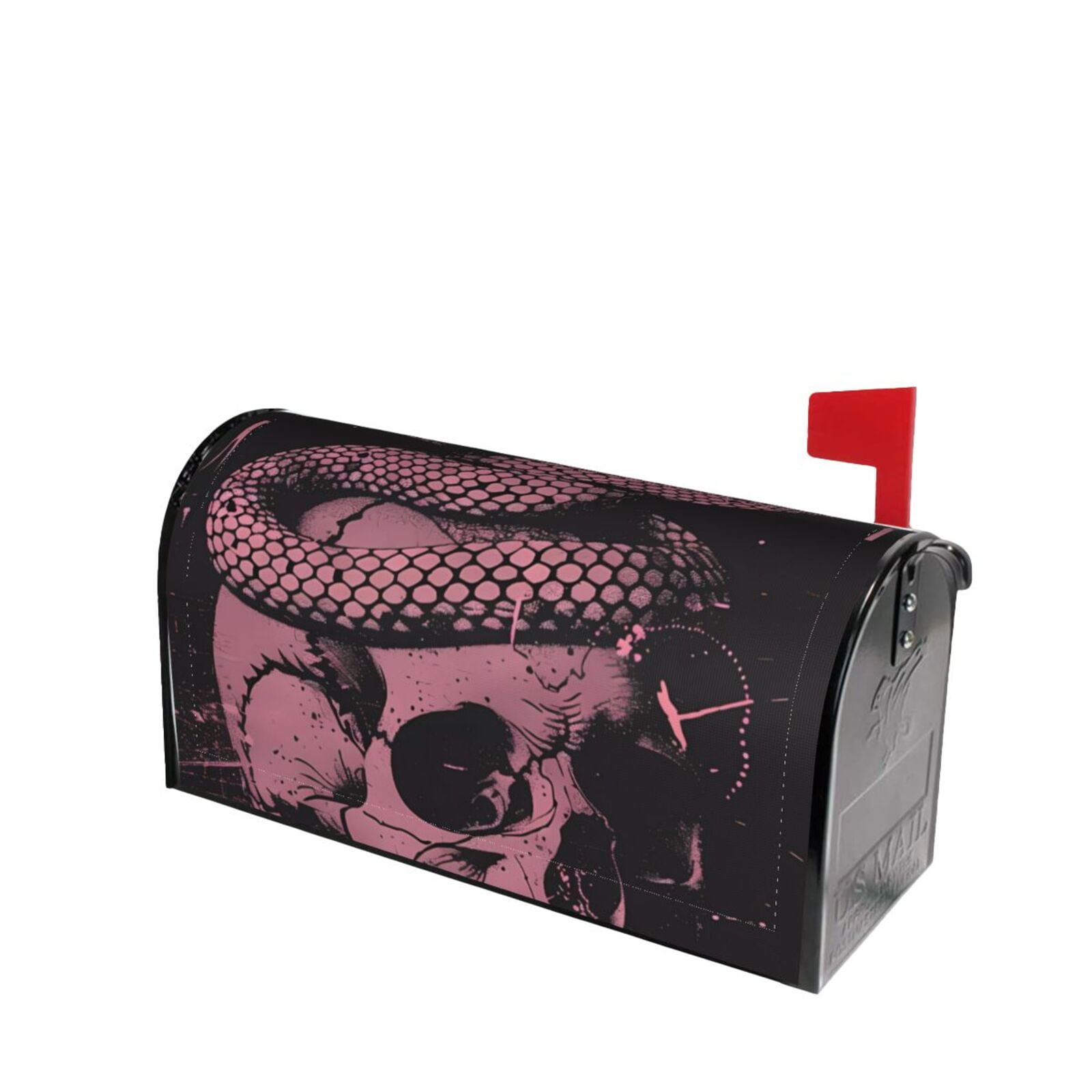 Fotbe Skull and Snake Art Mailbox Covers Post Letter Box Cover Garden ...
