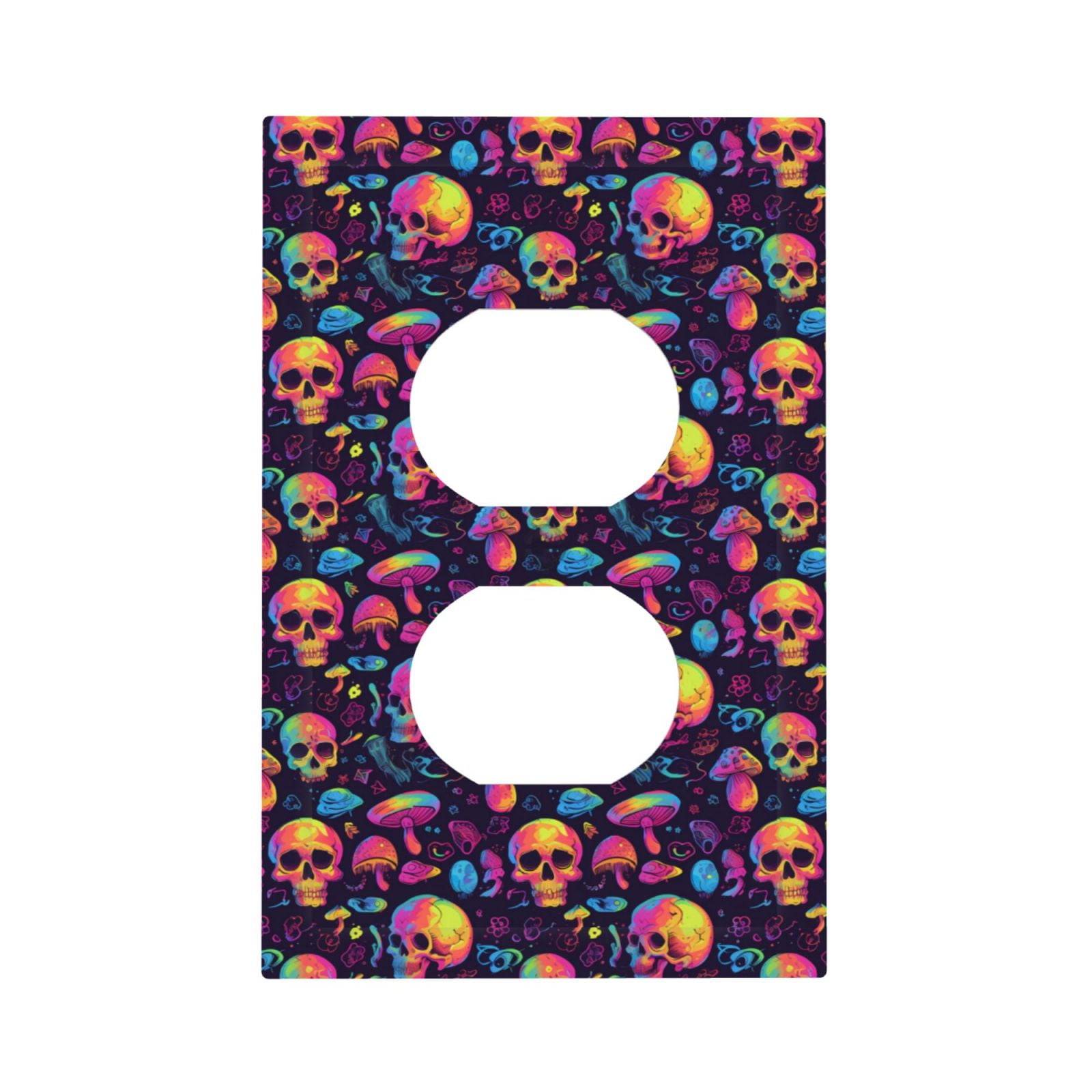 Fotbe Skull mushroom Print Duplex Receptacle Wall Plate, 1-Gang 5.0" x3 ...