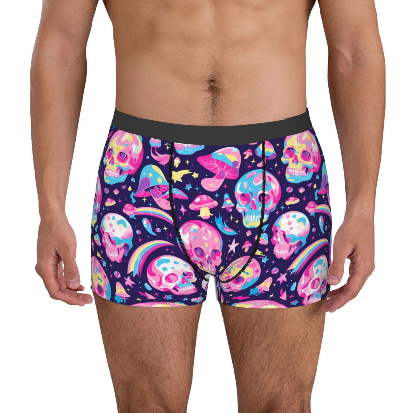 Fotbe Skull mushroom colorful cute Men’s Total Support Pouch Boxer ...