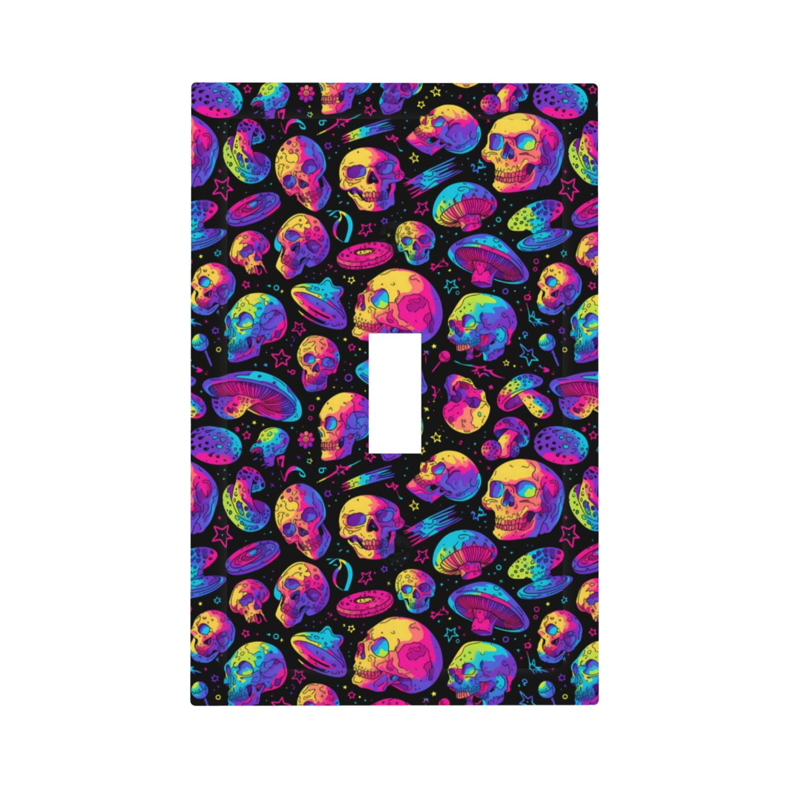 Fotbe Skull rainbow star mushroom Print Duplex Receptacle Wall Plate, 1 ...