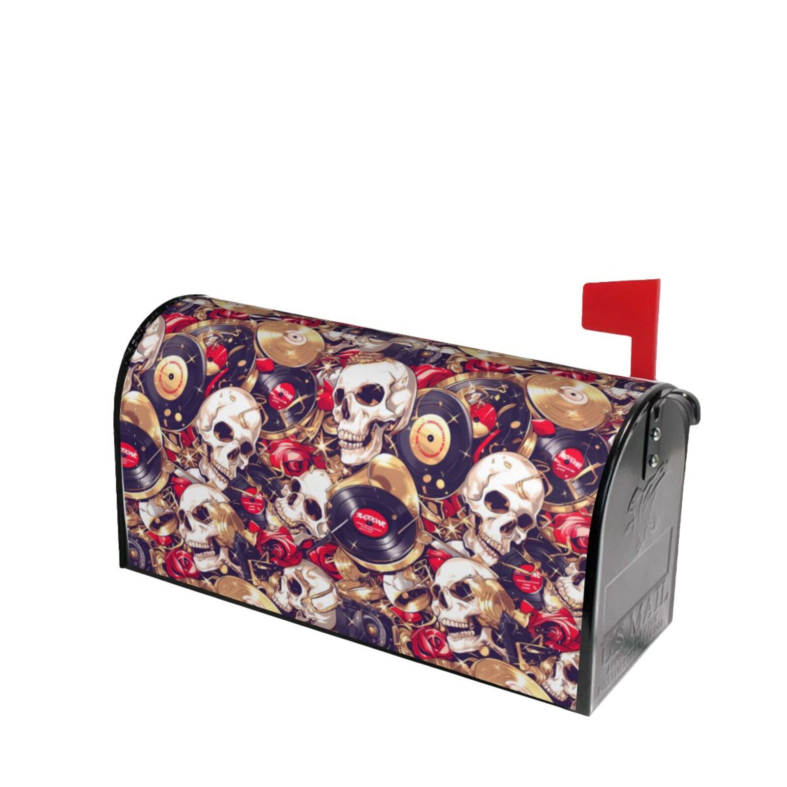 Fotbe Skull record artist Mailbox Covers Post Letter Box Cover Garden ...