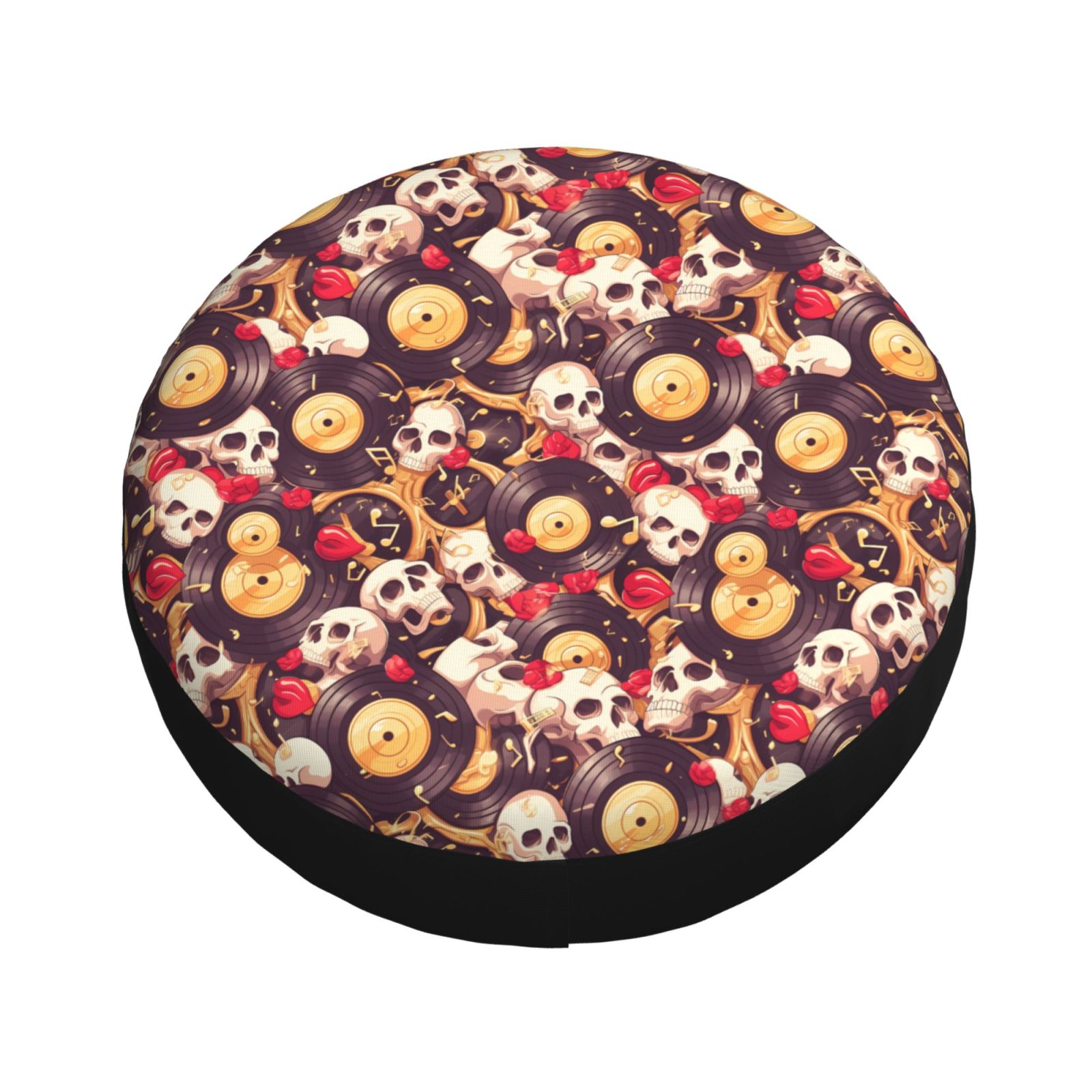 Fotbe Skull record lips Spare Tire Cover Thickening Universal Fit for ...