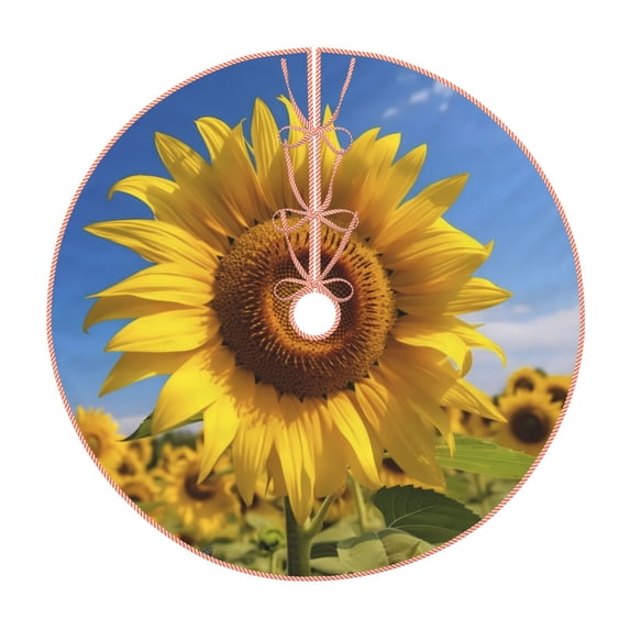 Fotbe Sky Golden Sunflower Field A Pattern Christmas Tree Skirt, Tree ...