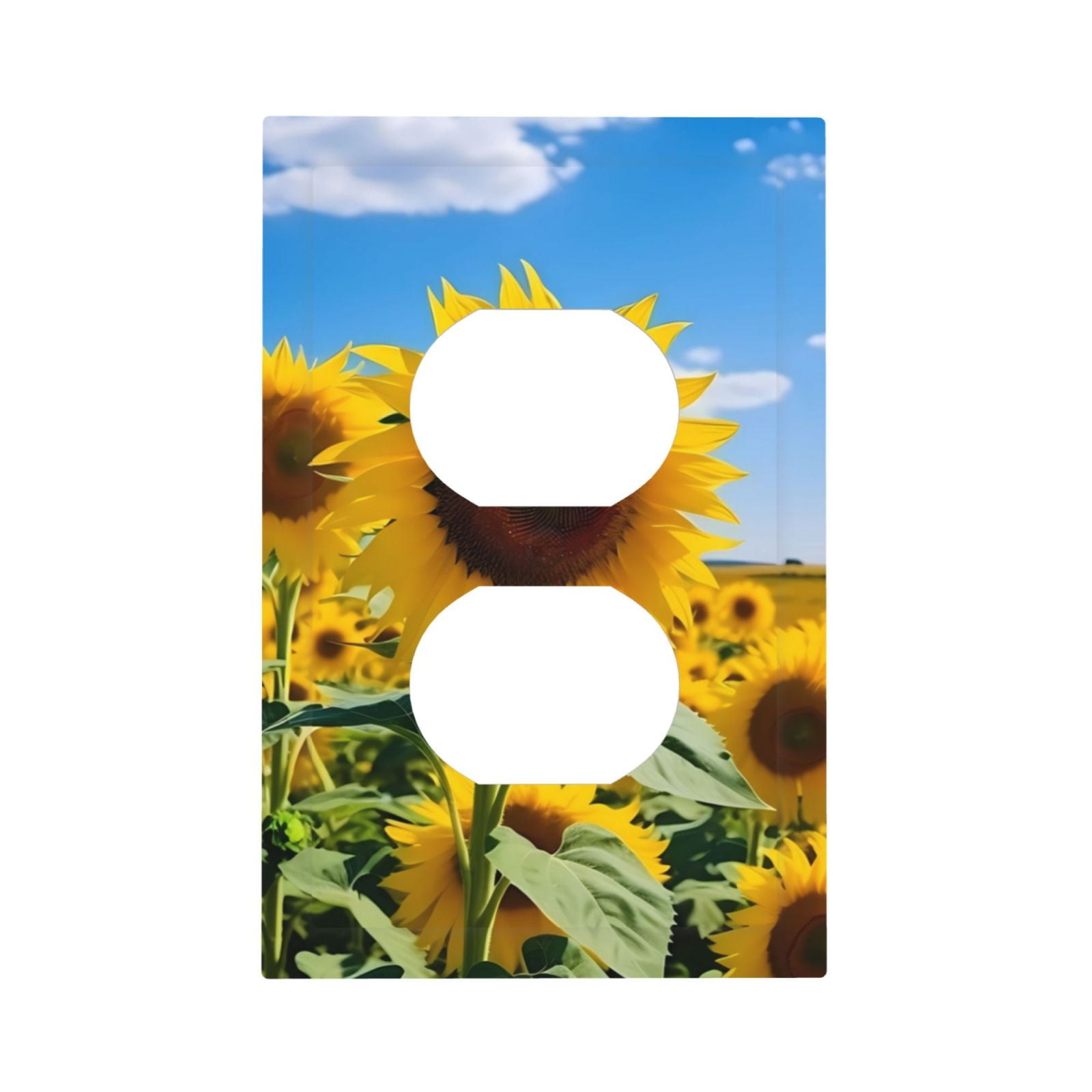 Fotbe Sky Golden Sunflower Field B Print Duplex Receptacle Wall Plate ...